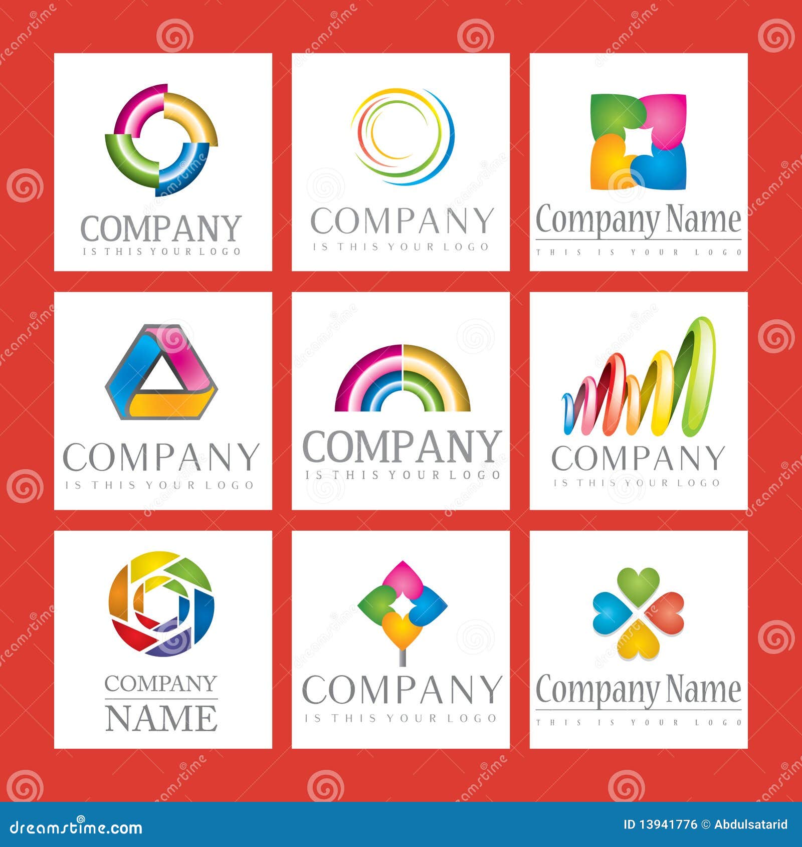 Ensemble De Logos De Compagnie Illustration de Vecteur - Illustration ...