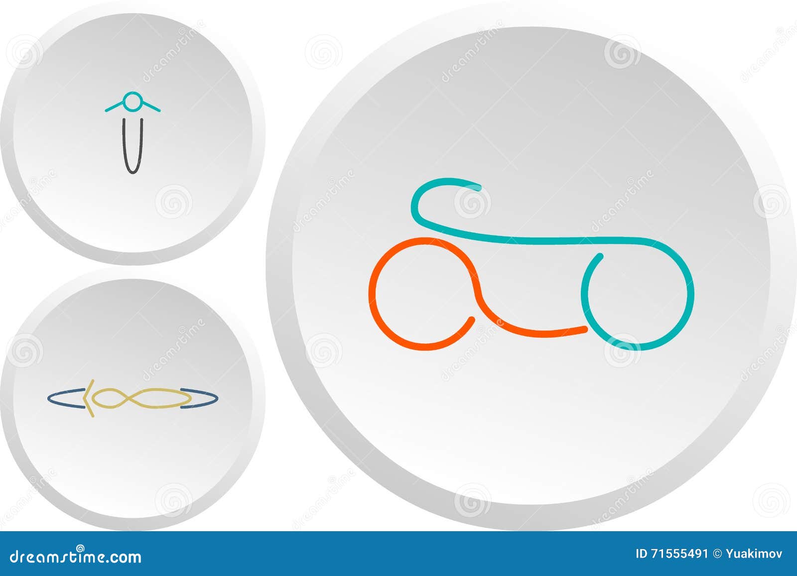 Ensemble De Logos De Couleur De Sport De Sport Illustration de Vecteur ...