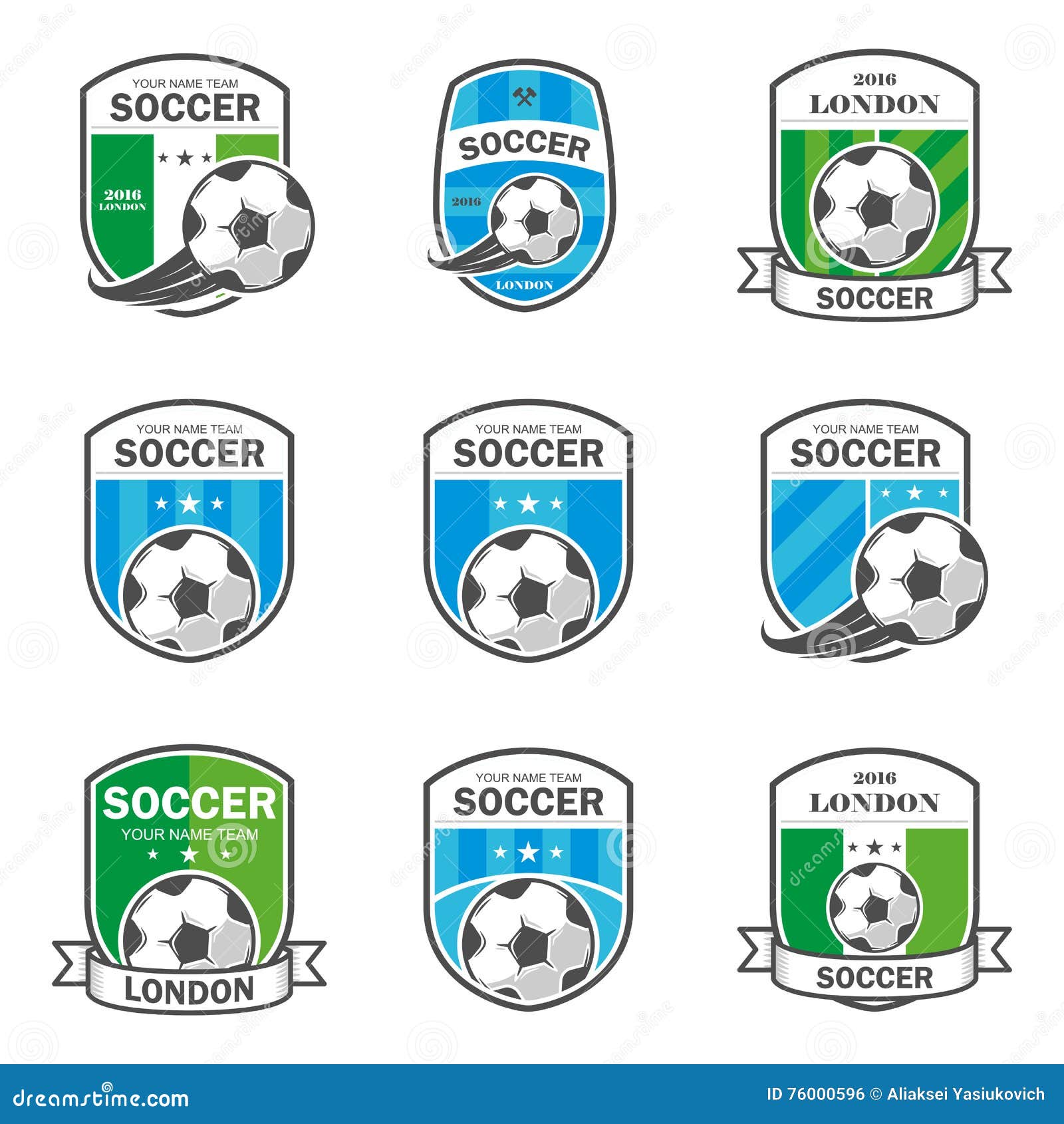 Ensemble De Logos Du Football Illustration de Vecteur - Illustration du ...