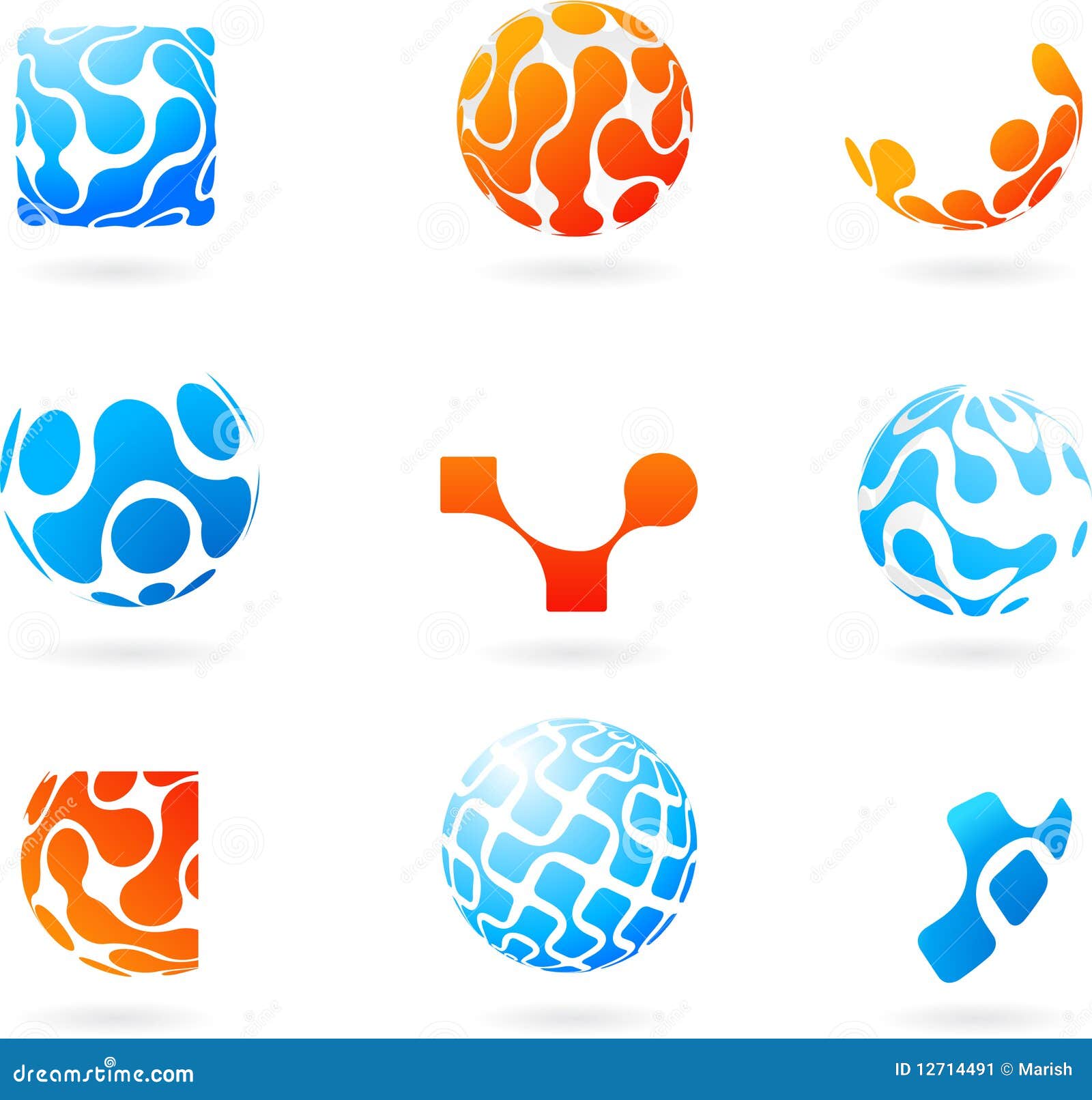 Ensemble De Logos Et De Graphismes Abstraits Modernes De Vecteur ...