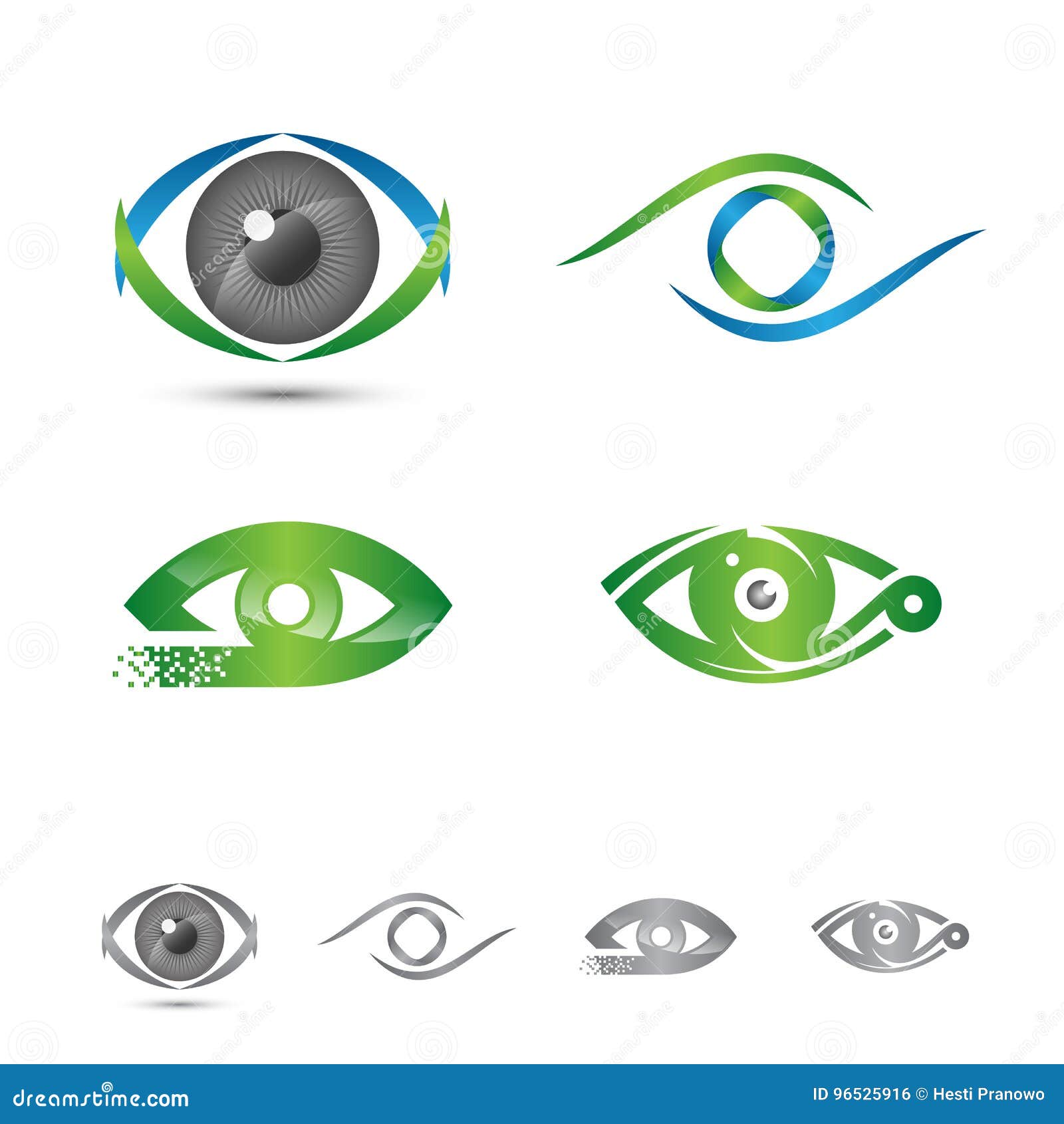 Ensemble De Logos Et Icônes De Concept De Logo D'oeil Illustration de ...