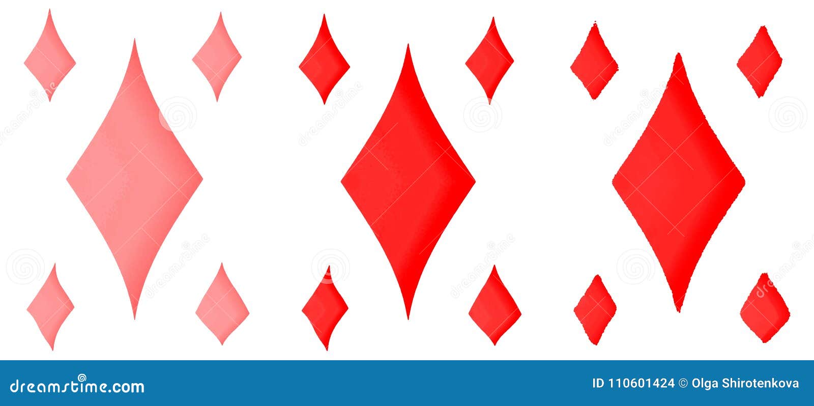 Ensemble De Losanges Rouges Sur Un Fond Blanc Pour Votre Conception ...