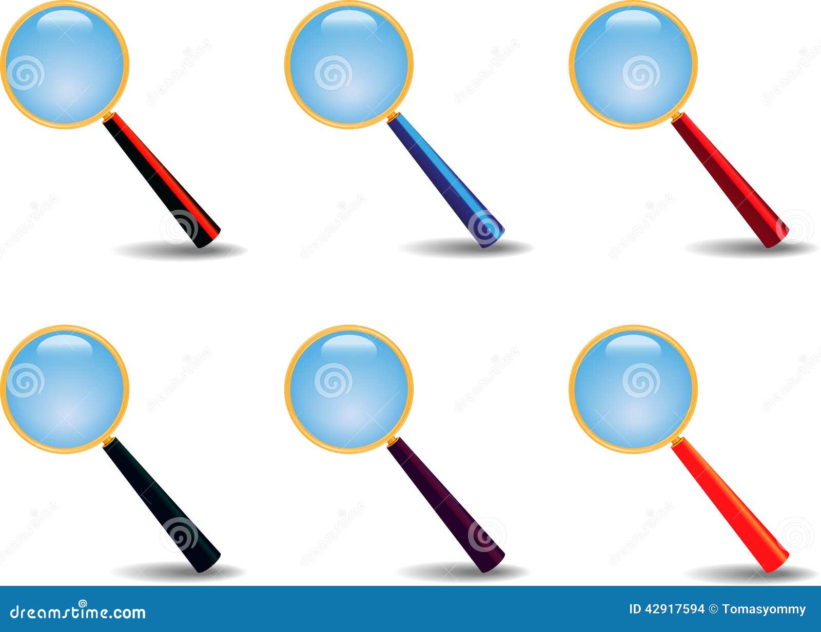 Ensemble de loupes illustration de vecteur. Illustration du exploration ...