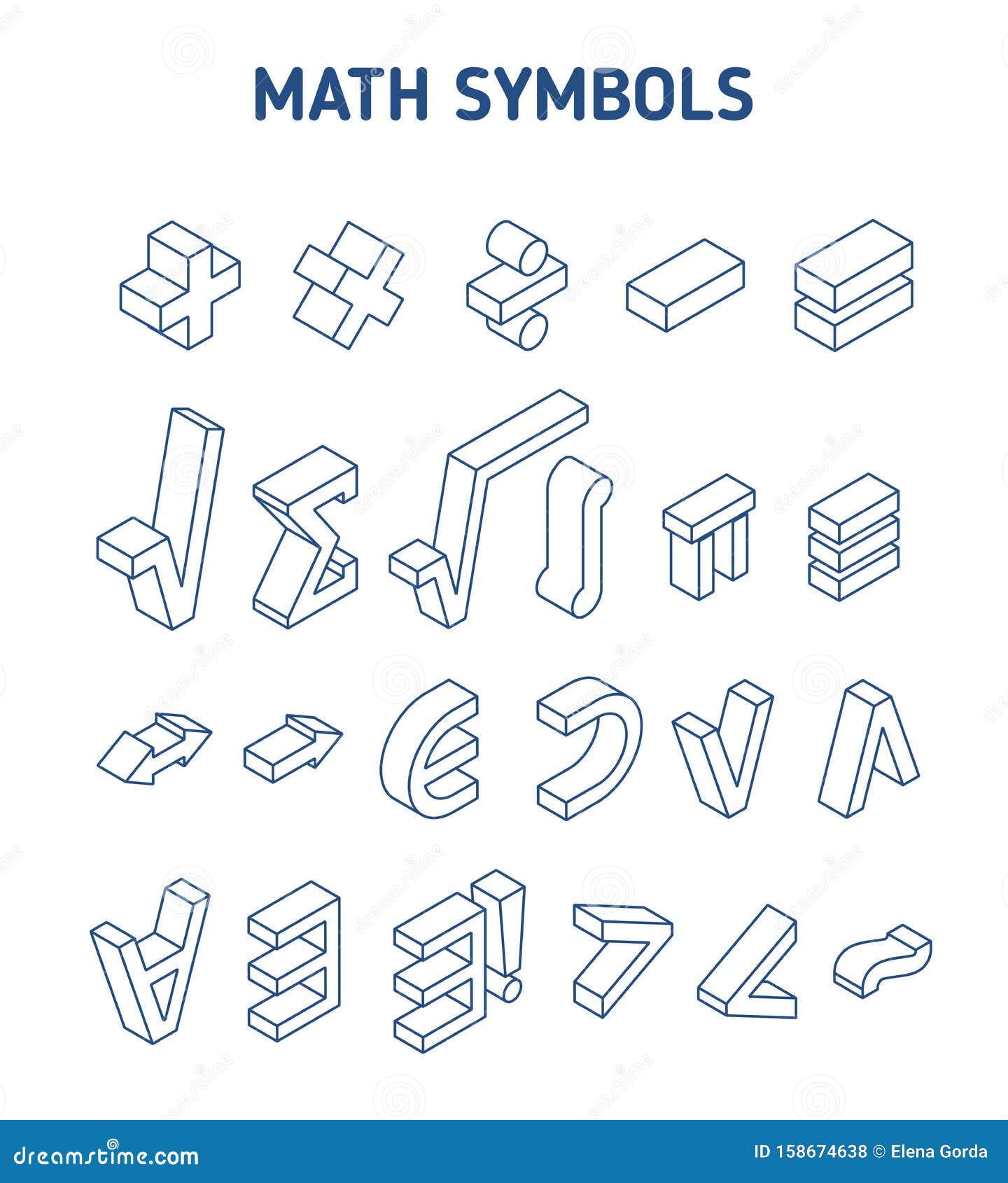 Ensemble De Maths Et De Symboles Logiques Illustration de Vecteur ...