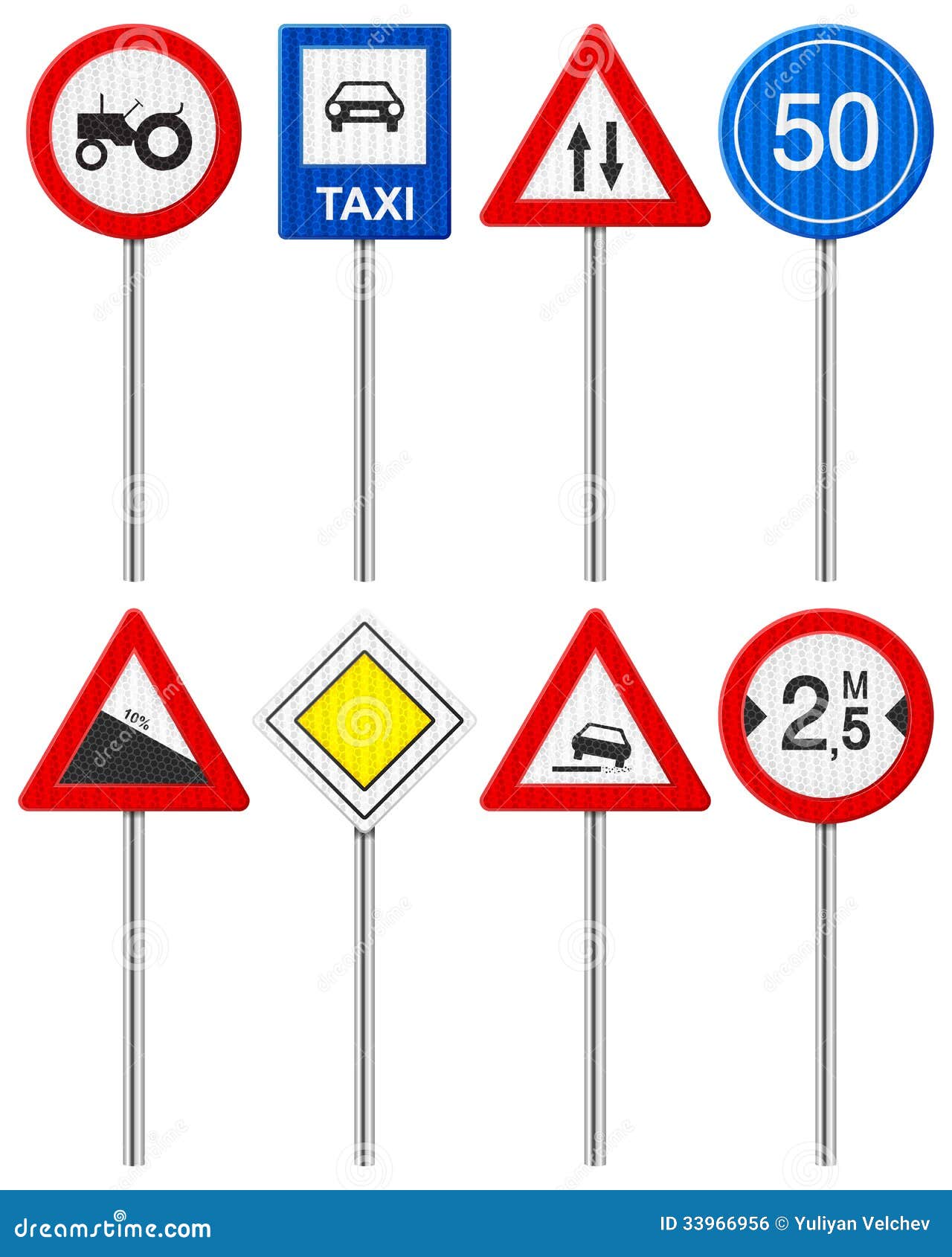 Ensemble De Panneau Routier Du Trafic Illustration de Vecteur ...
