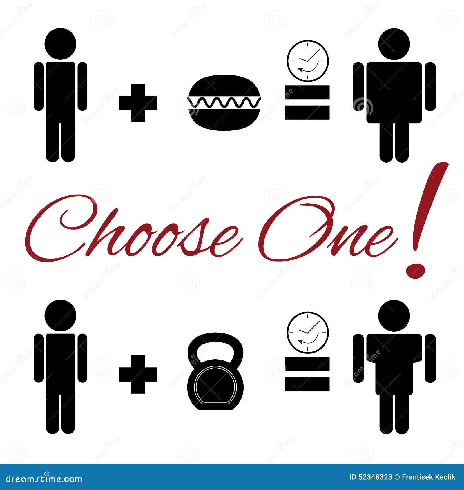 Ensemble De Pictogrammes De Choix De Mode De Vie Illustration de ...