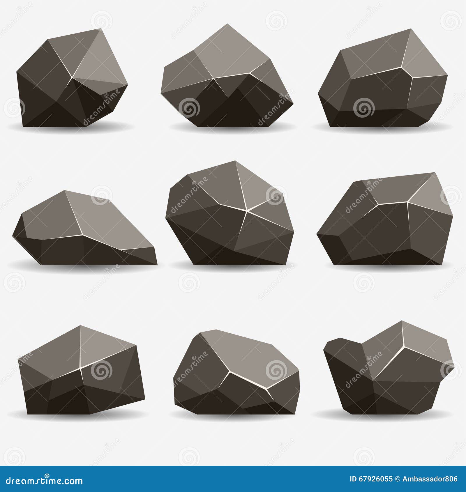 Ensemble De Pierre De Roche Illustration de Vecteur - Illustration du ...