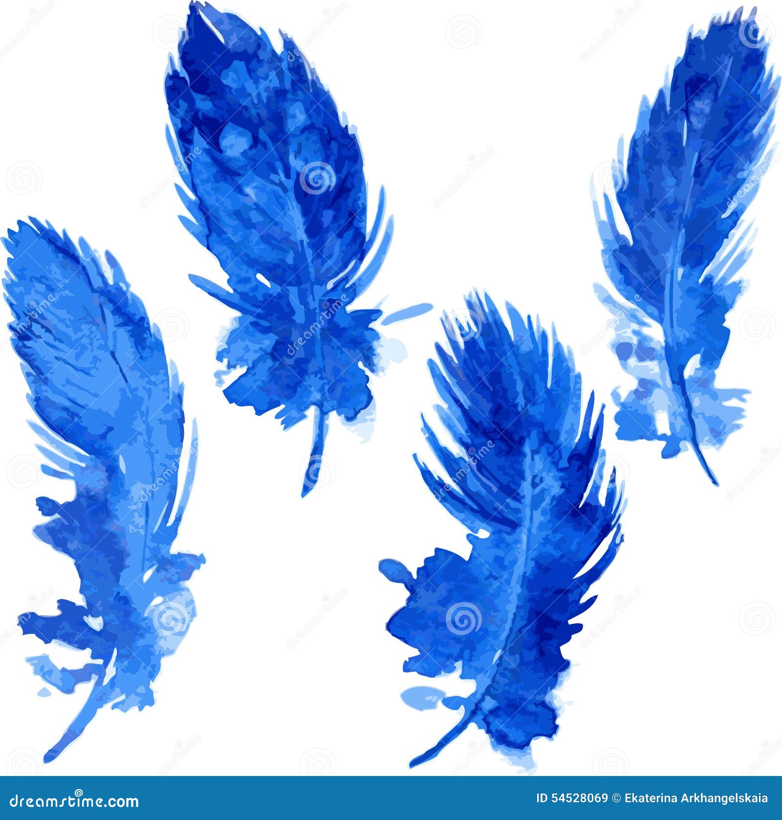 Ensemble De Plumes Violettes Illustration de Vecteur - Illustration of ...