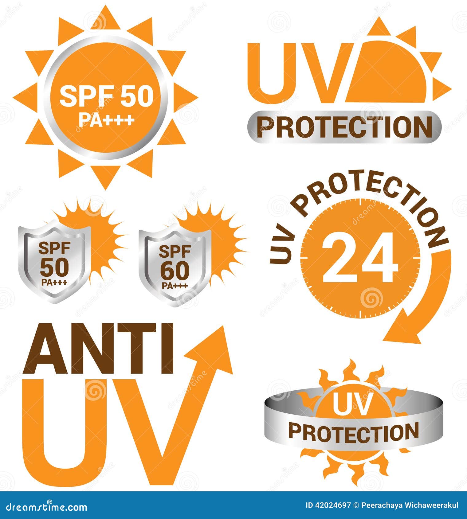 Ensemble De Protection UV De Sun Et D'anti UV Illustration de Vecteur ...