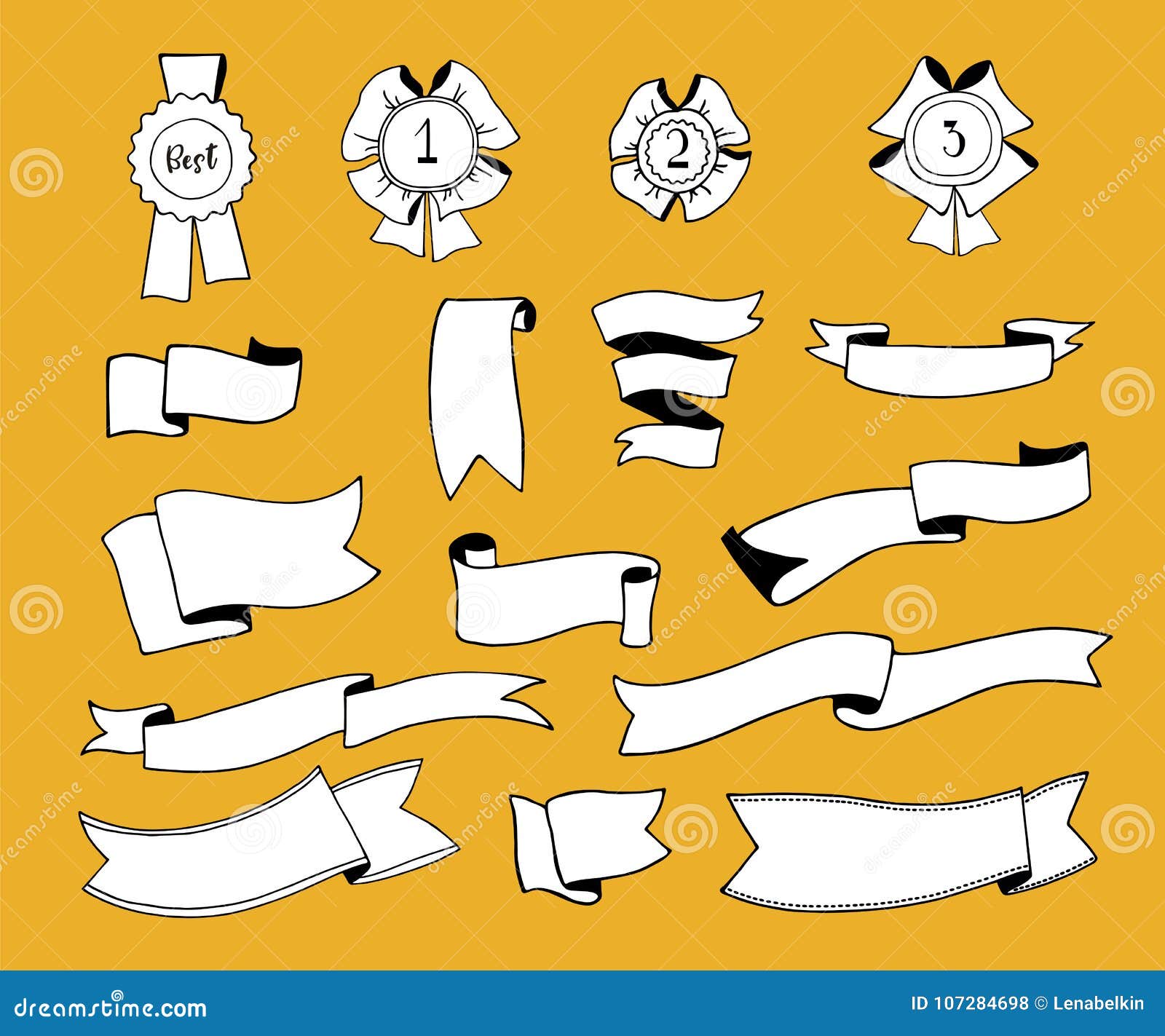 Ensemble de rubans illustration de vecteur. Illustration du bande ...