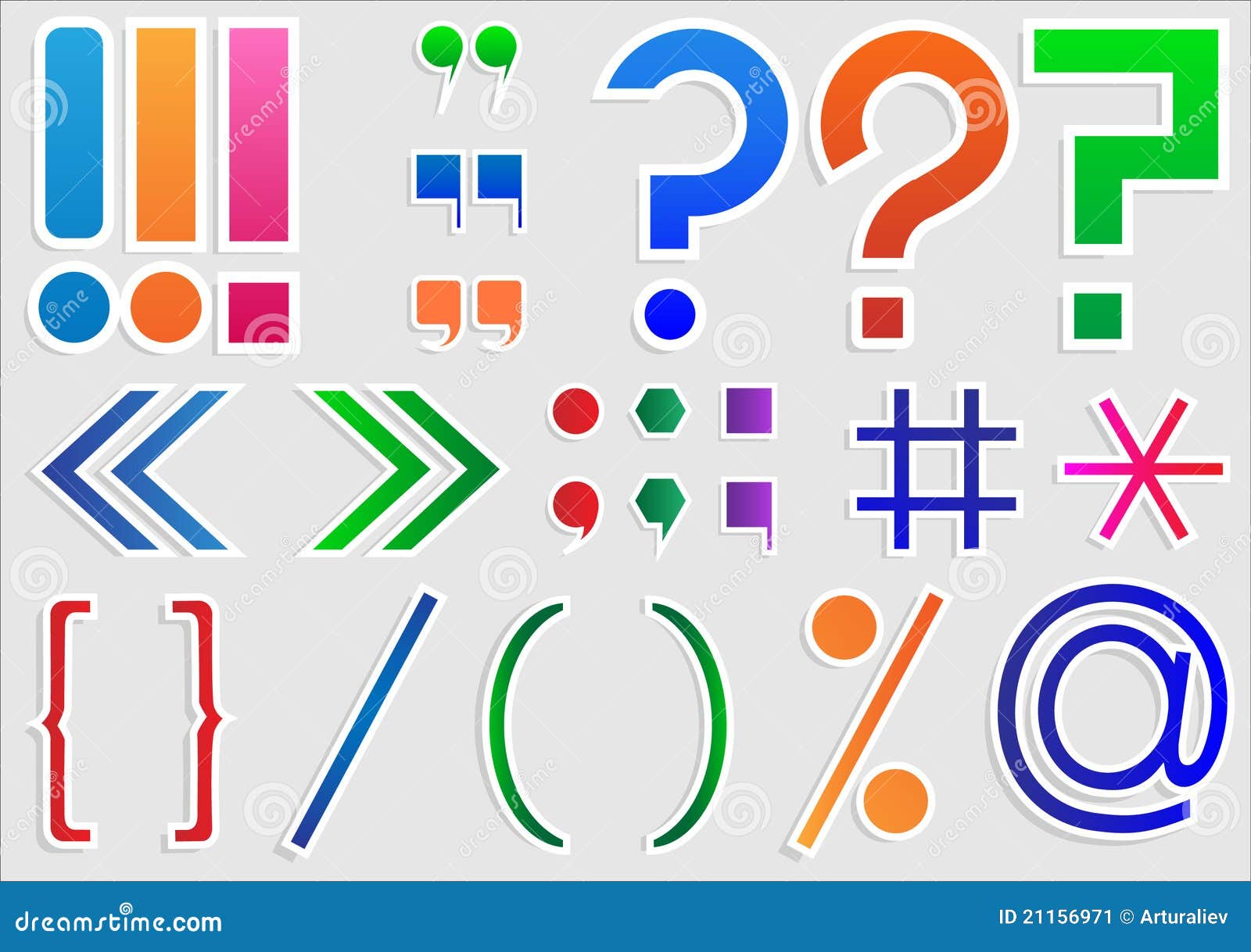 Ensemble De Signes De Ponctuation Illustration Stock - Illustration du ...