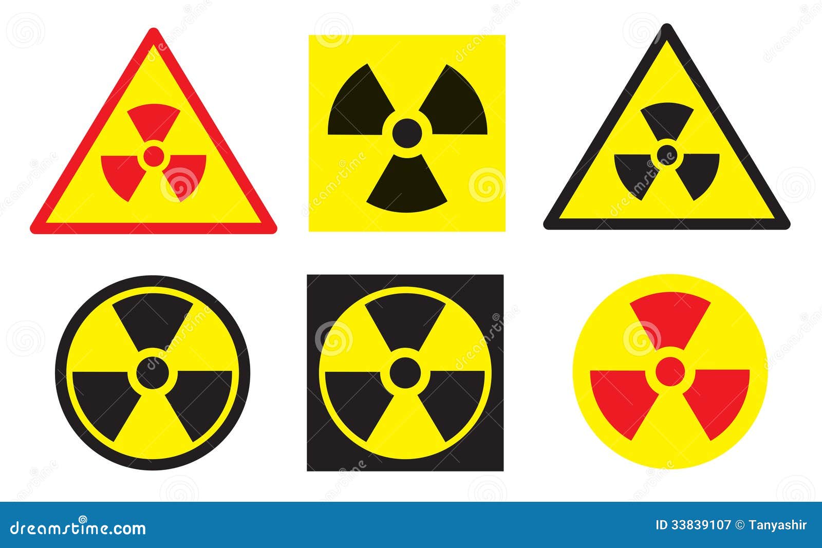 Ensemble De Signes De Rayonnement Illustration Stock - Illustration du ...