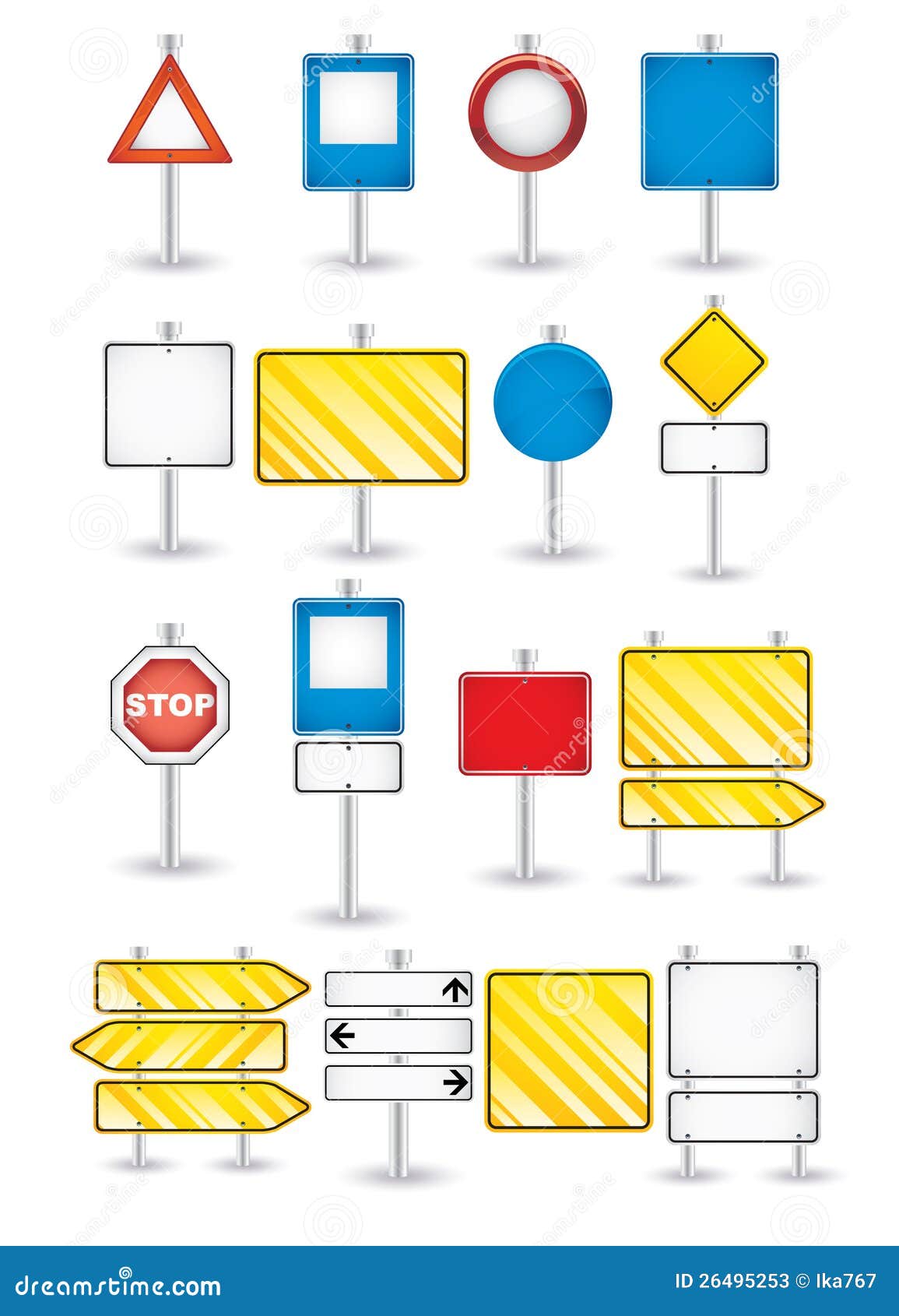 Ensemble De Signes De Route Illustration de Vecteur - Illustration du ...