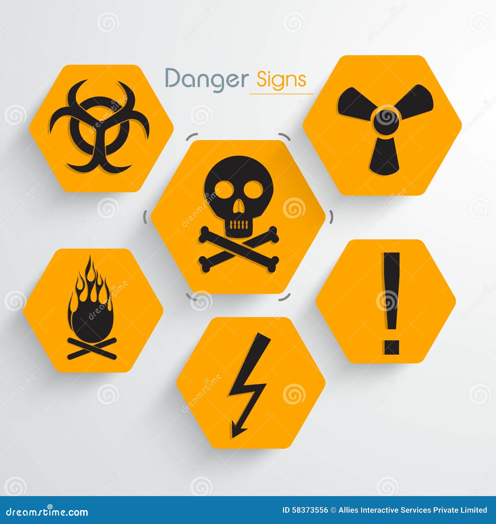 Ensemble De Signes Et De Symboles De Danger Illustration Stock ...
