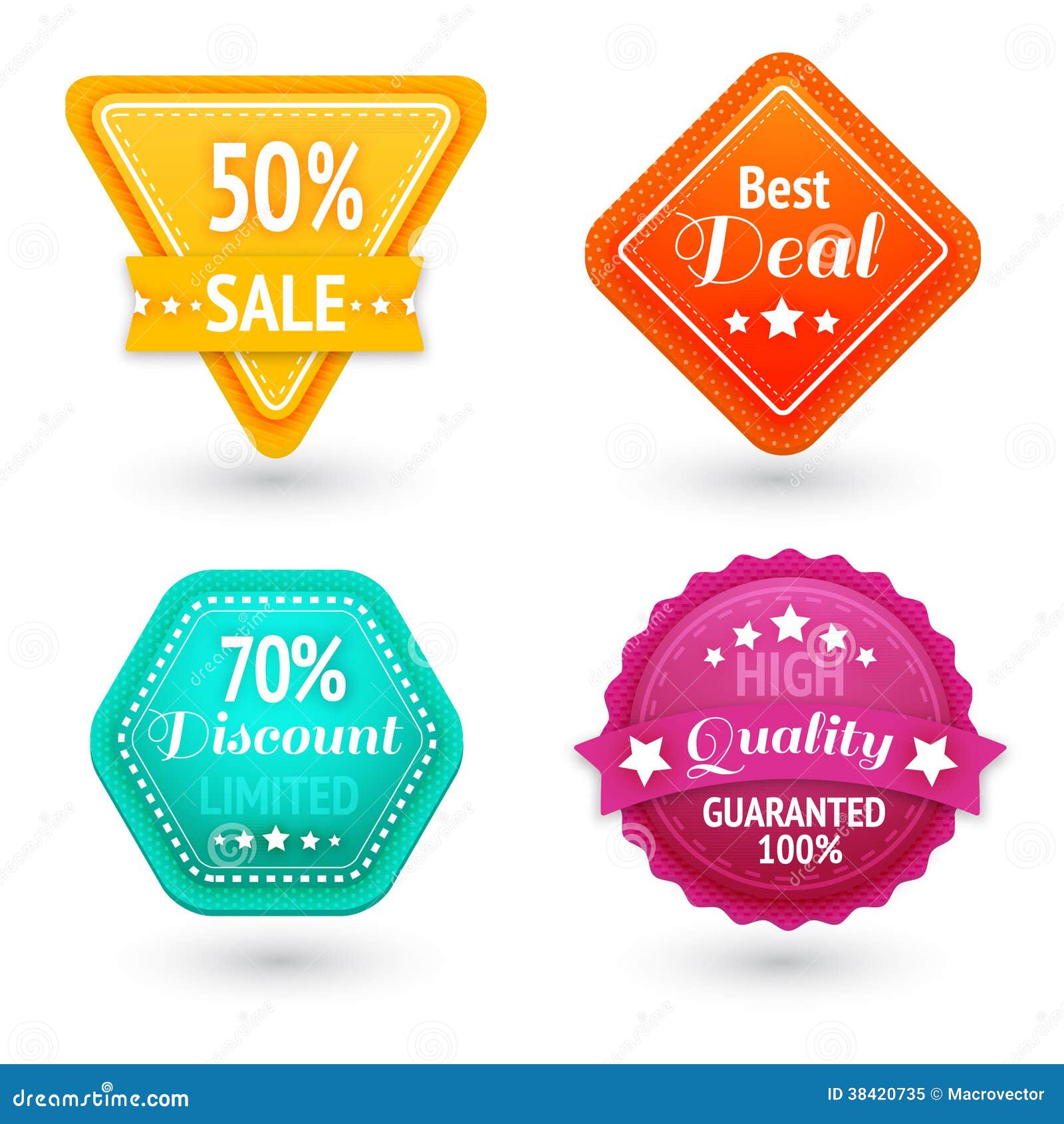 Ensemble De Signes Et De Symboles De Vente Illustration de Vecteur ...