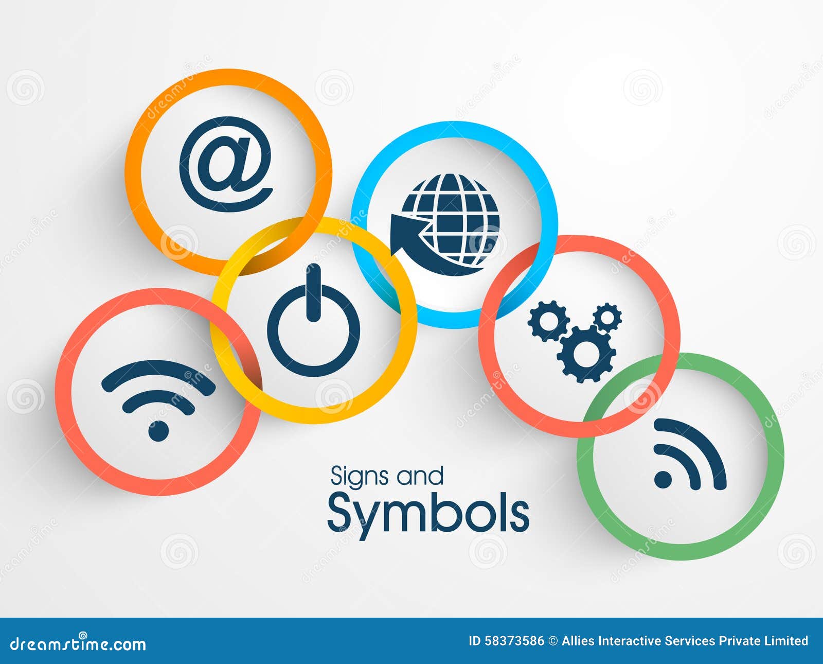 Ensemble De Signes Et De Symboles De Web Illustration Stock ...