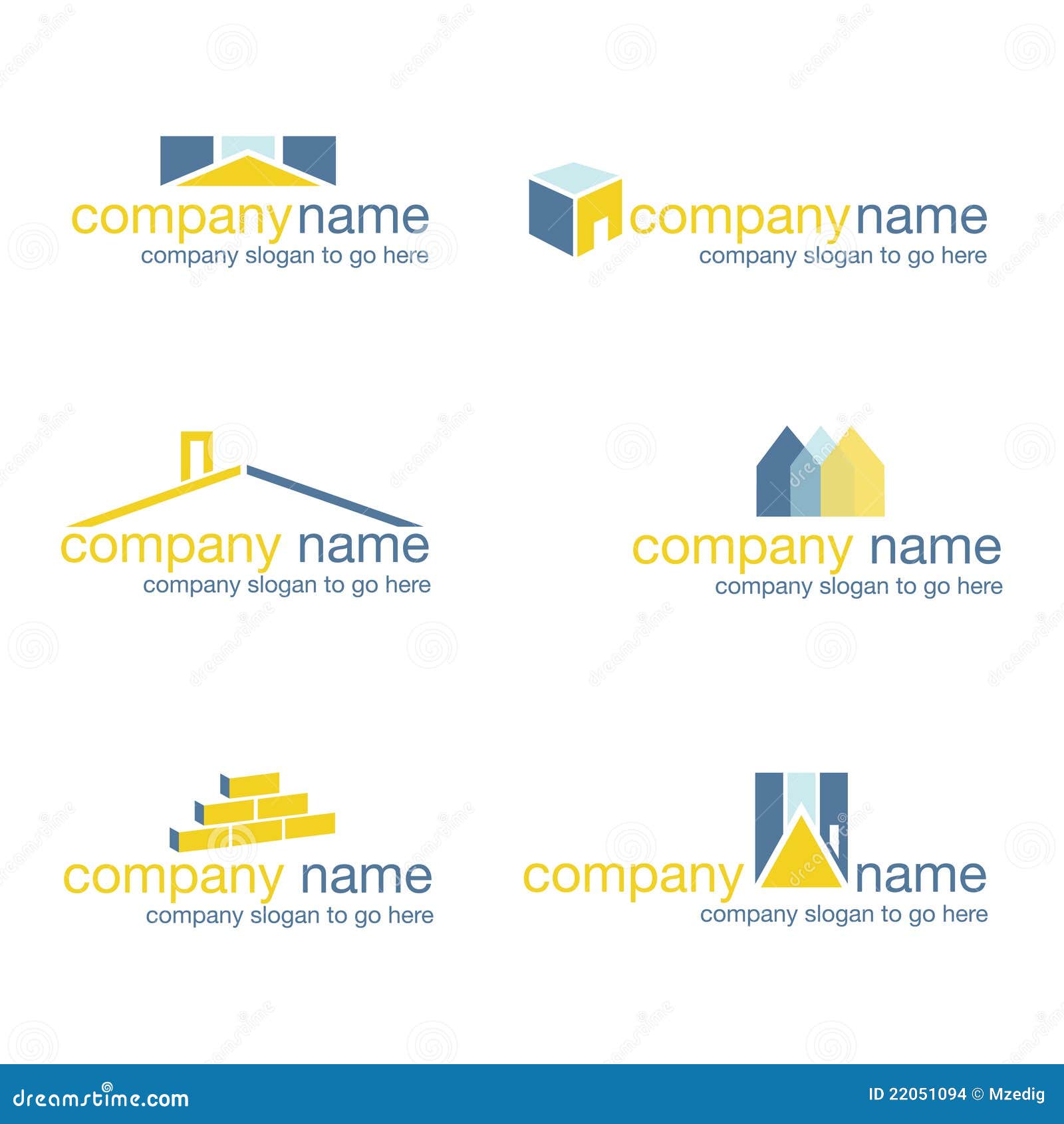 Ensemble De Six Logos D'immeubles Illustration de Vecteur ...