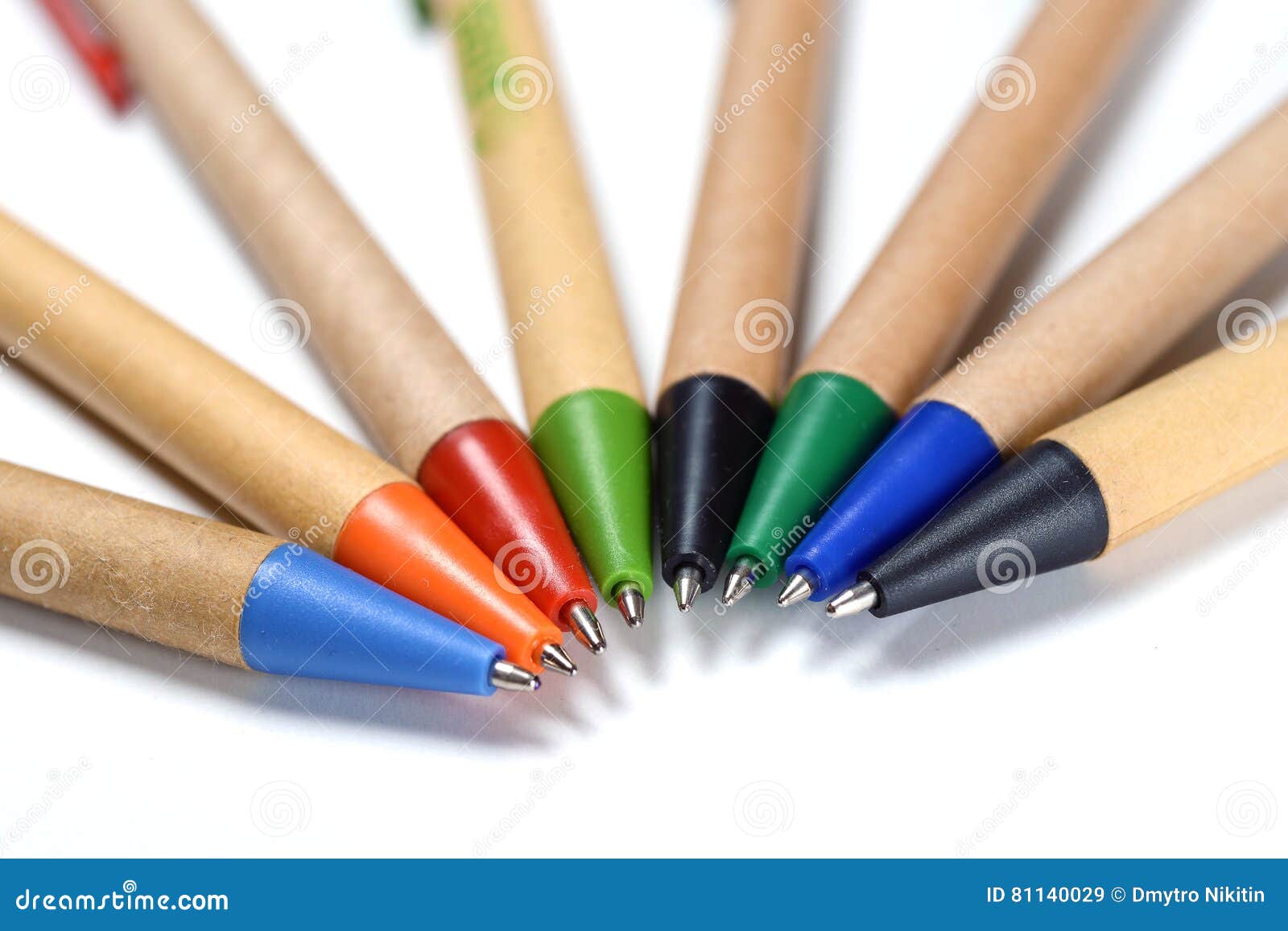 Ensemble De Stylo Bille De Papier Image stock - Image du fond, stylo ...