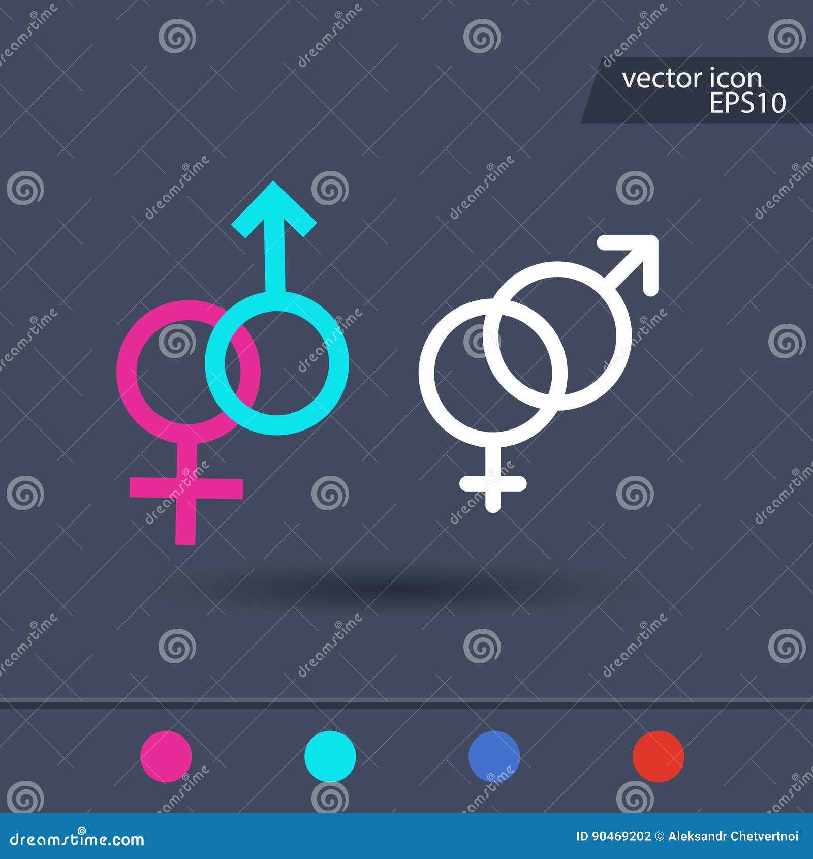 Ensemble De Symbole Masculin Et Femelle Vecteur Illustration Stock