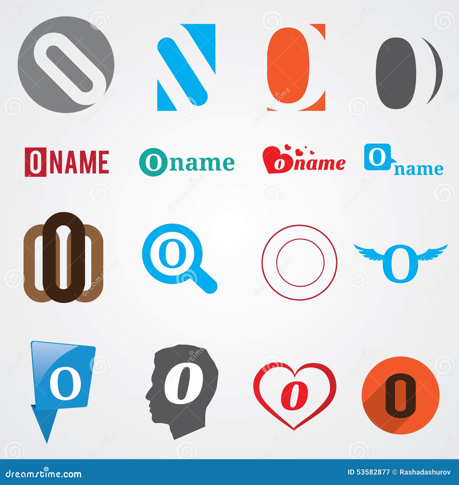 Ensemble De Symboles D'alphabet De La Lettre O Illustration de Vecteur ...