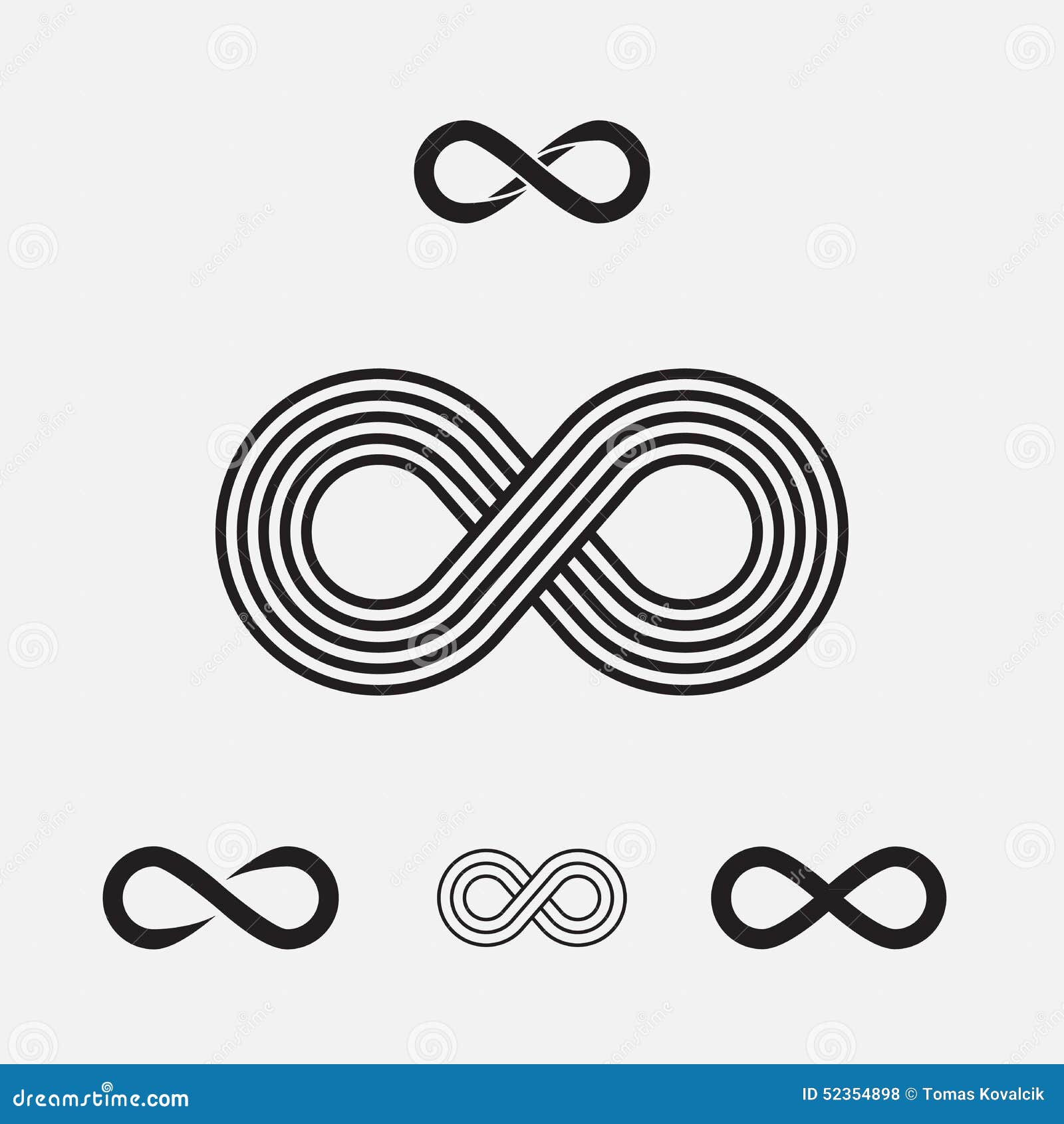 Ensemble De Symboles D'infini Illustration de Vecteur - Illustration du ...