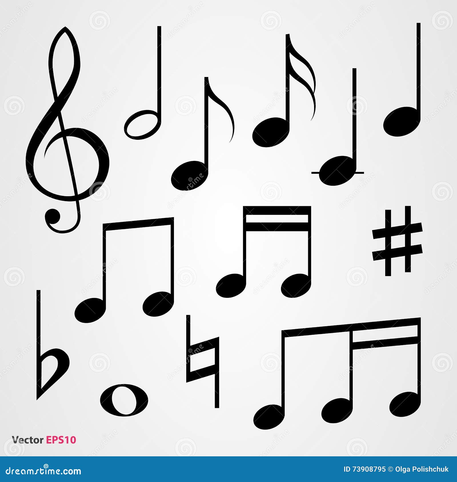 Ensemble De Symboles Musicaux Illustration Stock - Illustration du ...