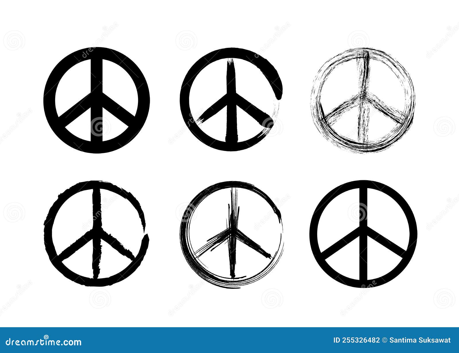 Ensemble De Symboles De Paix. Illustration Vectorielle Illustration de ...