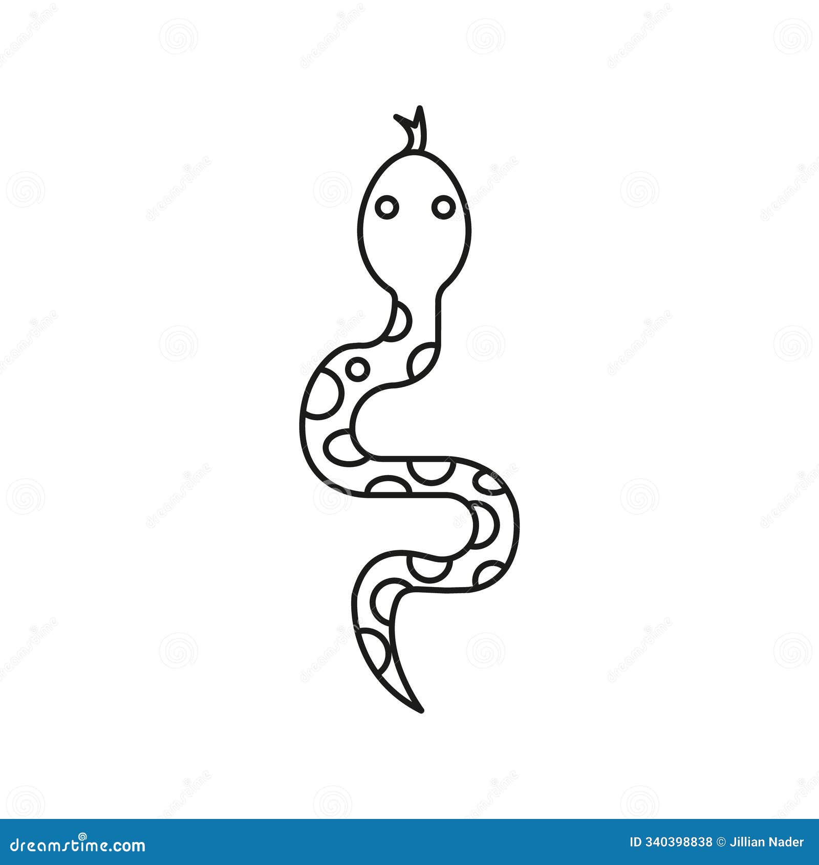 Ensemble De Symboles De Trait Plat De Serpent Illustration de Vecteur ...