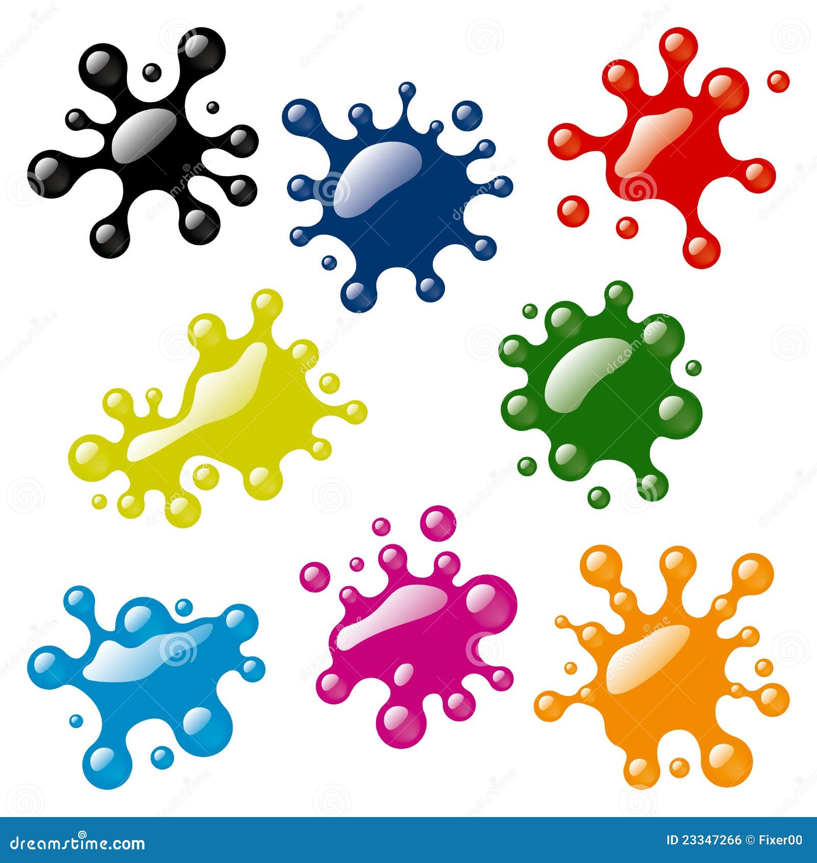 Ensemble De Taches De Couleur Illustration de Vecteur - Illustration du ...