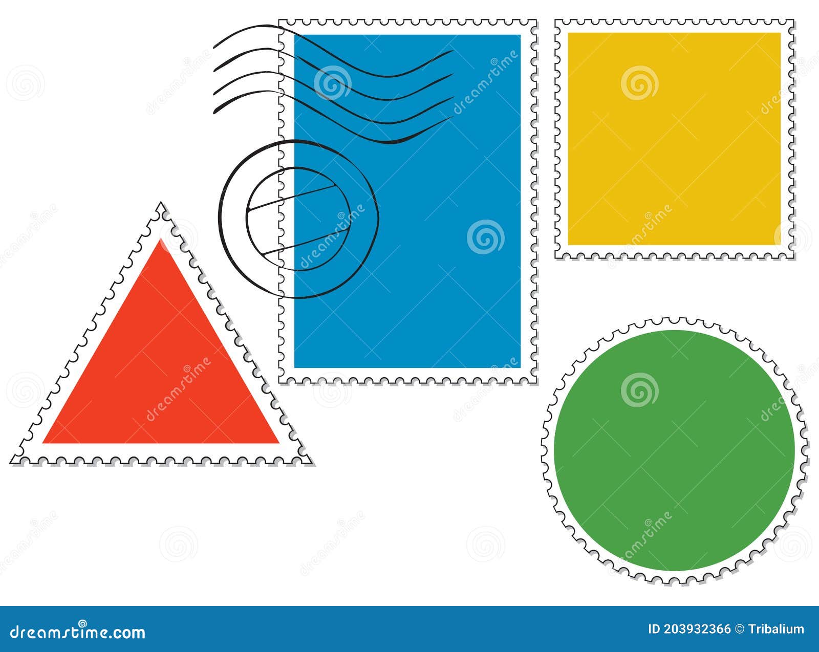 Ensemble De Timbres-poste Vierges Illustration de Vecteur ...