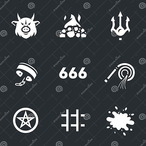 Ensemble De Vecteur D'enfer Illustration de Vecteur - Illustration du ...