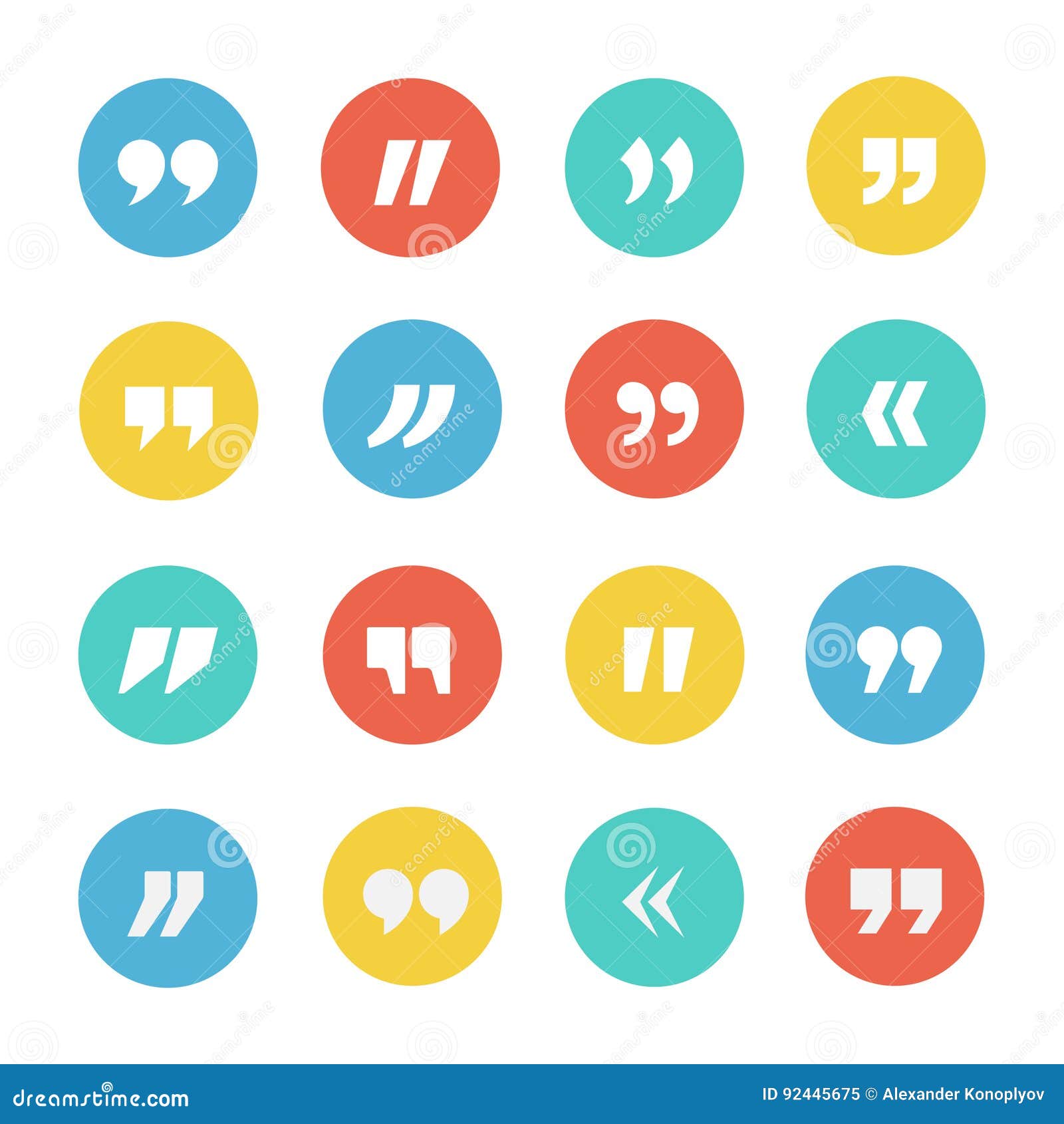 Ensemble De Vecteur D'icône De Citations Illustration de Vecteur ...