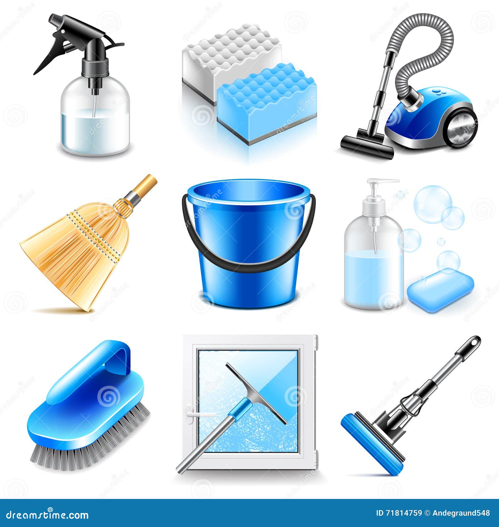 Ensemble De Vecteur D'icônes De Nettoyage Illustration de Vecteur ...