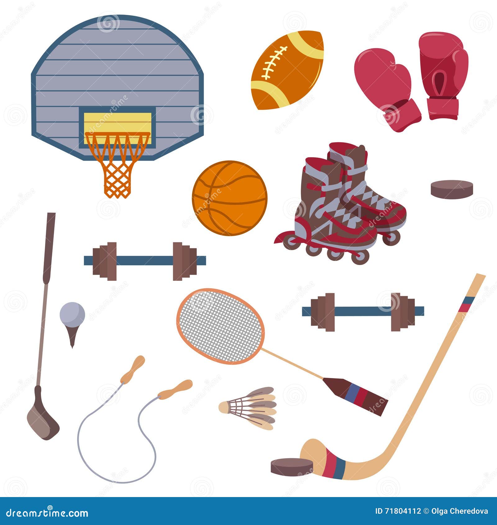 Ensemble De Vecteur D'objets De Sport Illustration de Vecteur ...