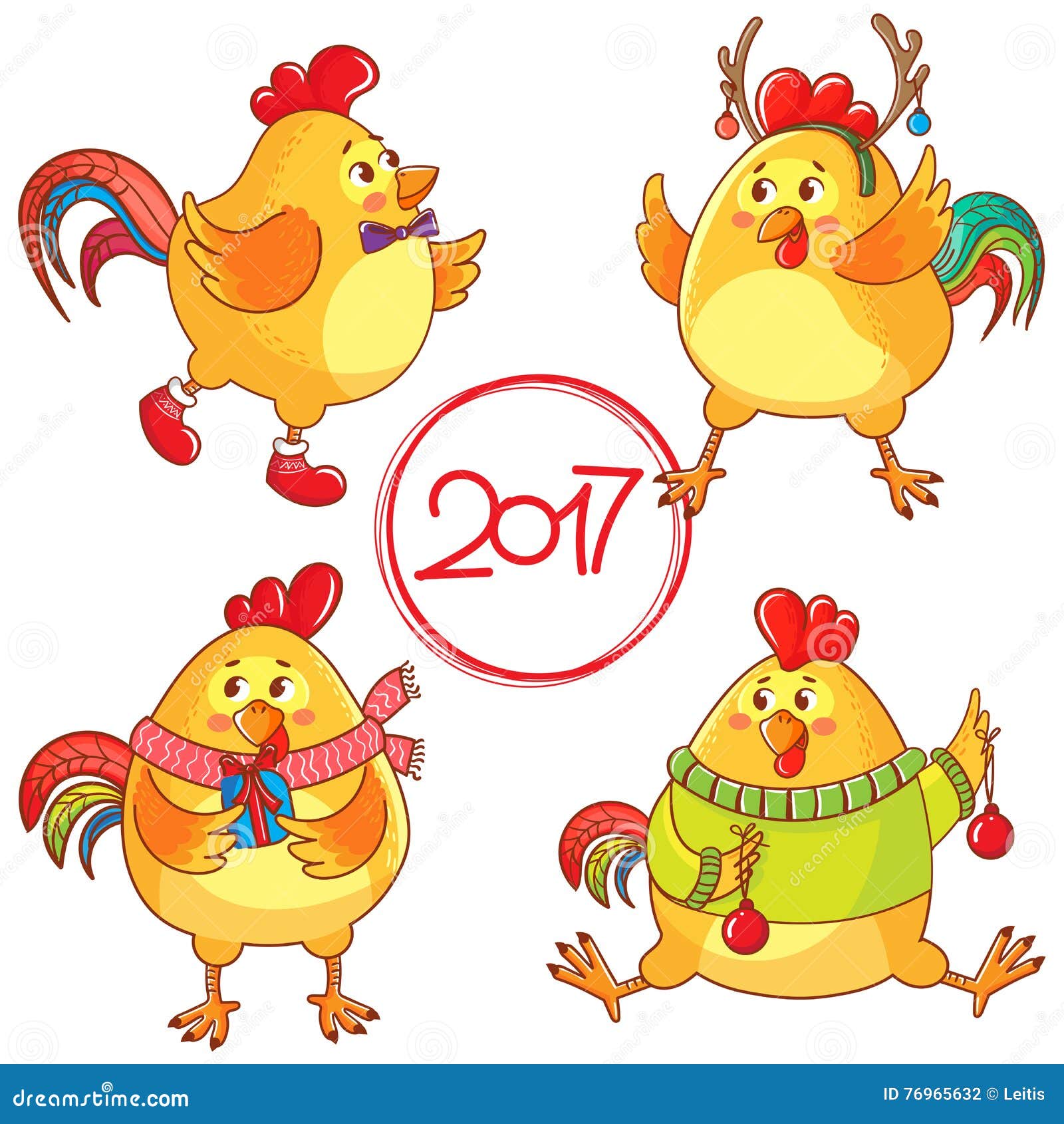 Ensemble De Vecteur De Coq Drôle Illustration de Vecteur - Illustration ...