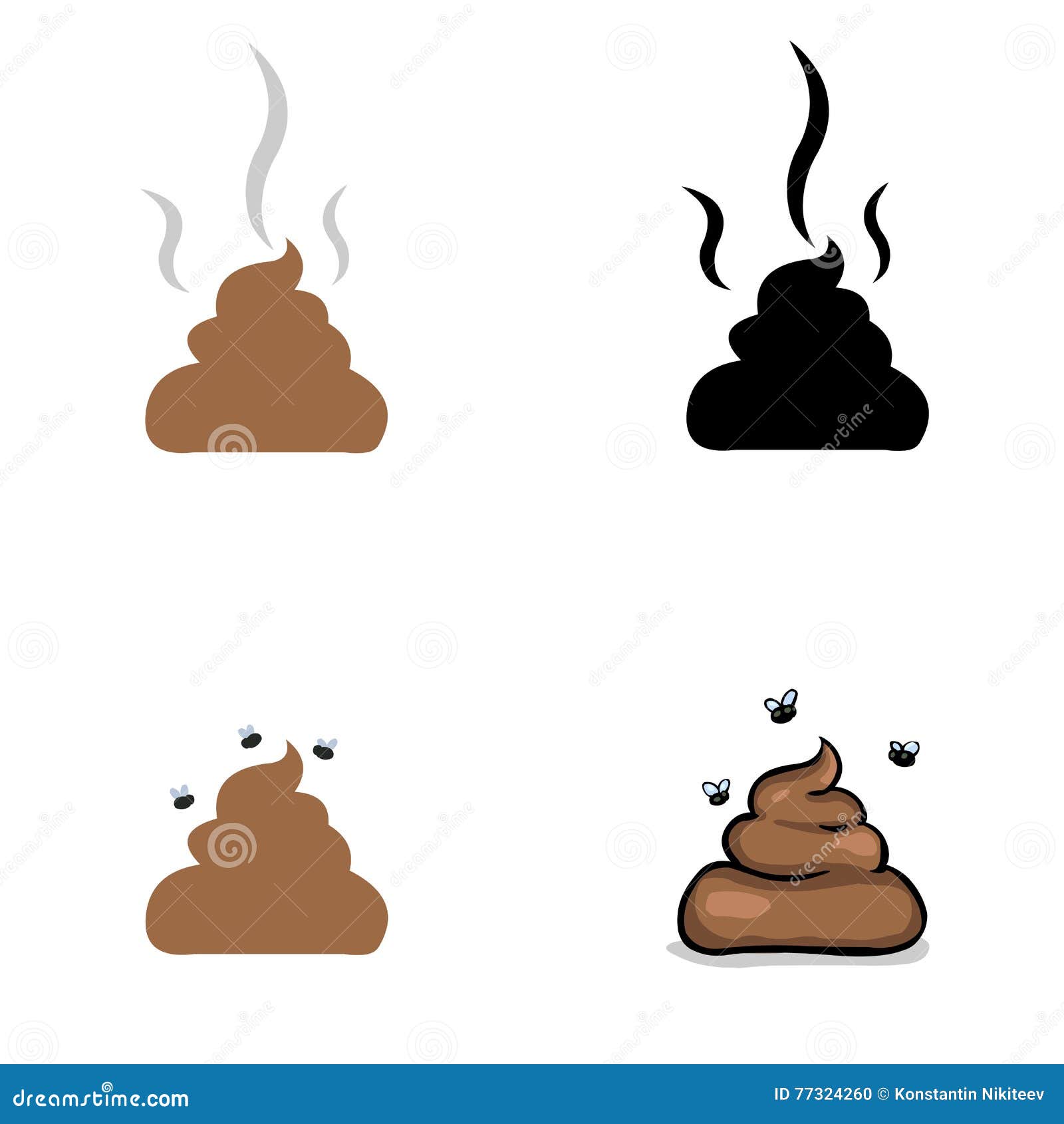 Ensemble De Vecteur De Merde : Icône Et Illustration Illustration de ...