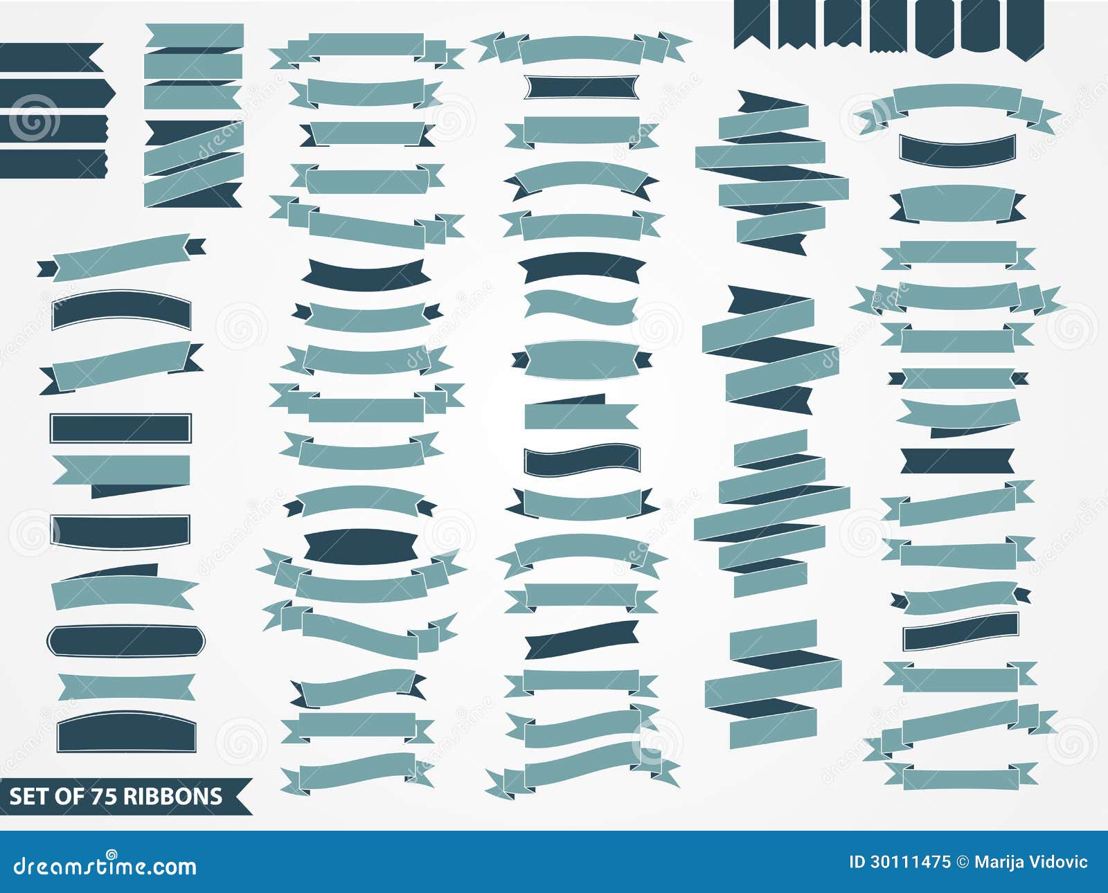 Ensemble De Vecteur De 75 Rubans Illustration de Vecteur - Illustration ...