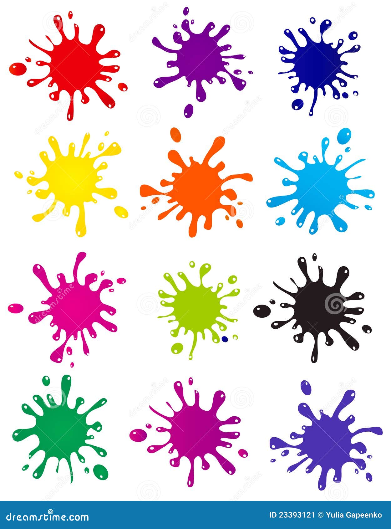 Ensemble De Vecteur De Taches Colorées Image stock - Image: 23393121