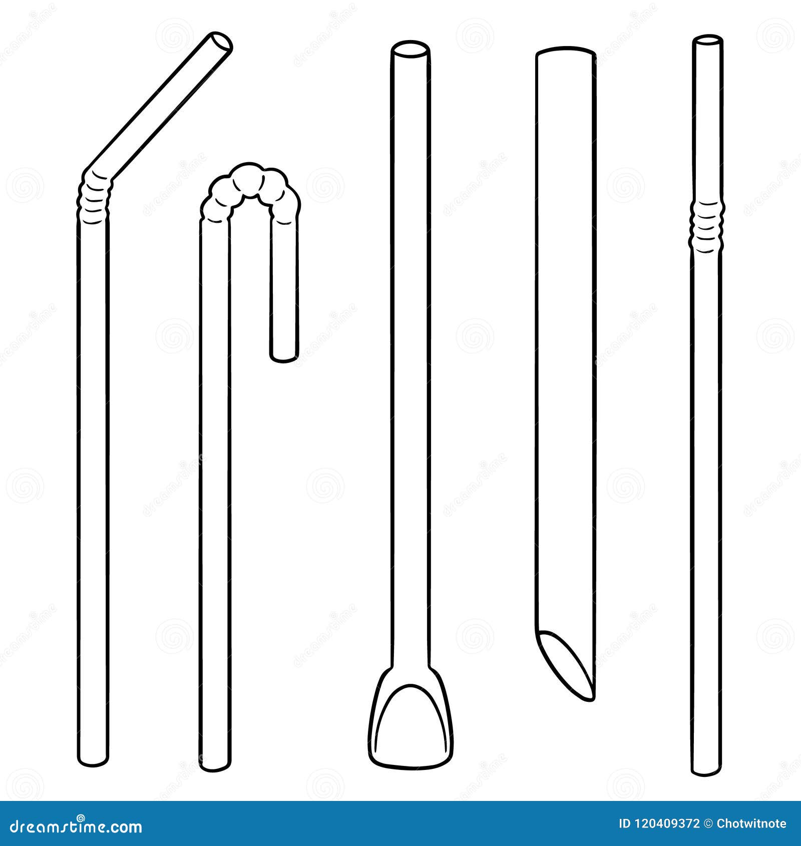 Ensemble De Vecteur De Paille Illustration de Vecteur - Illustration du ...