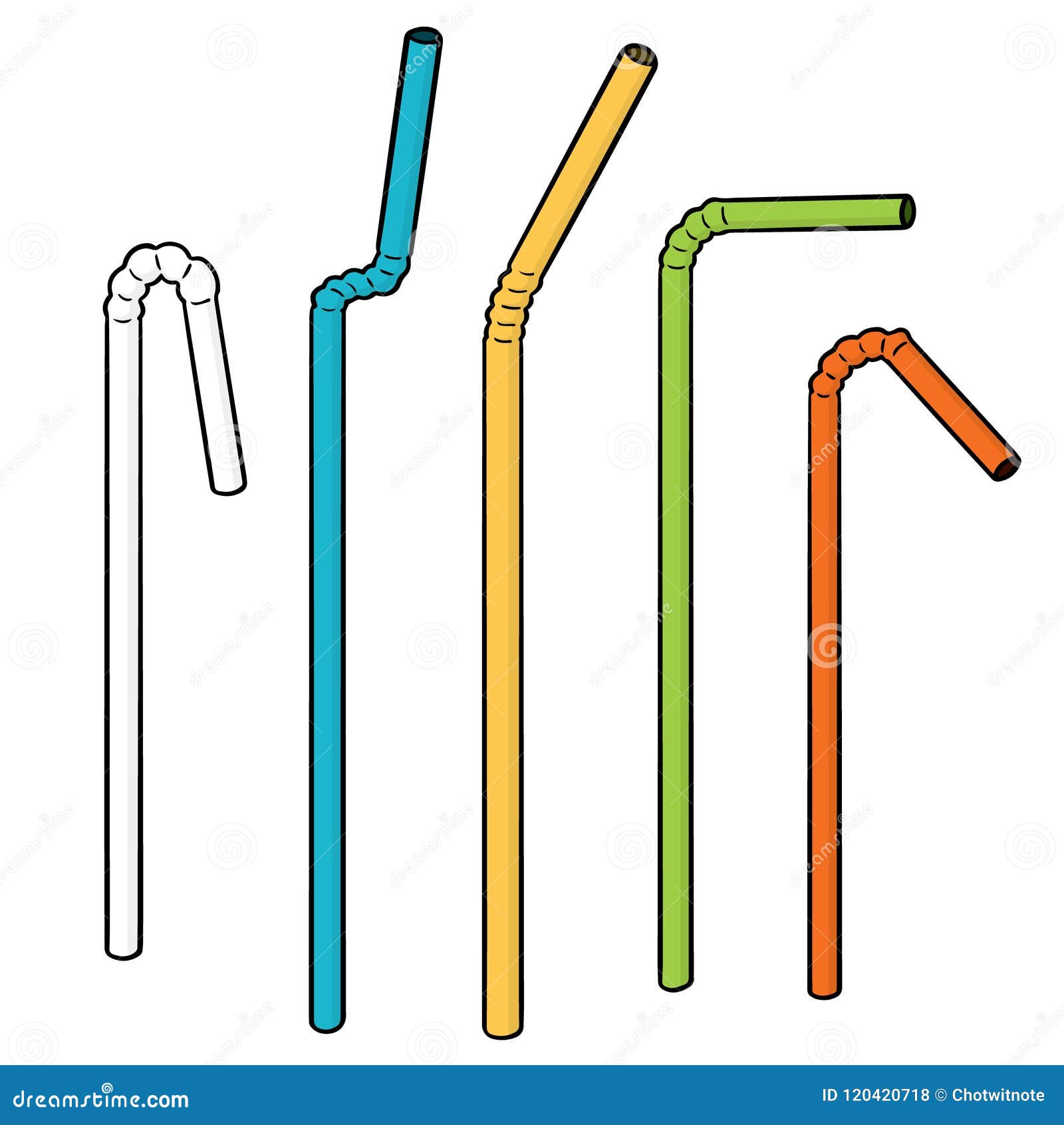 Ensemble De Vecteur De Paille Illustration de Vecteur - Illustration du ...