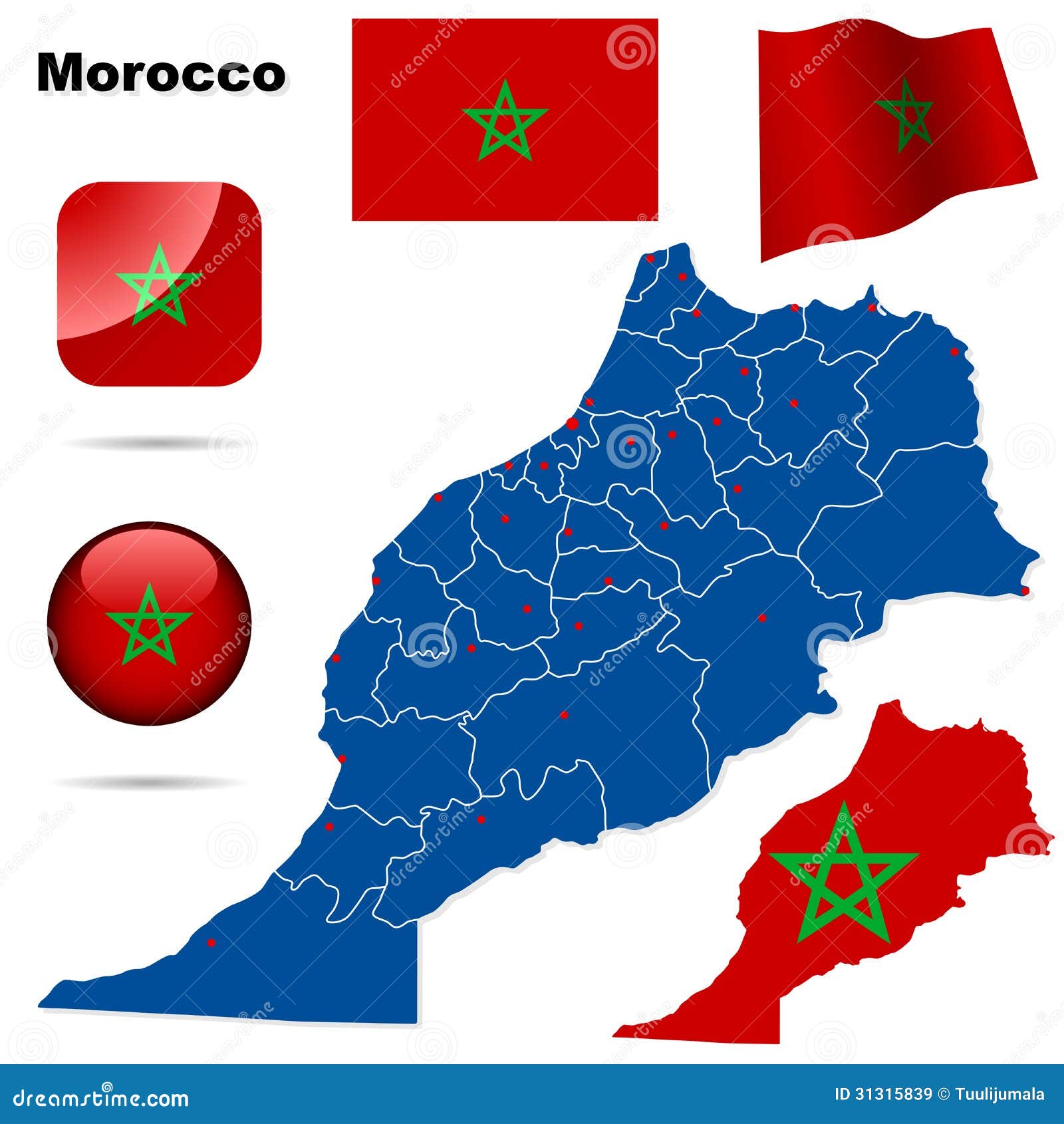 Ensemble du Maroc. illustration de vecteur. Illustration du ...