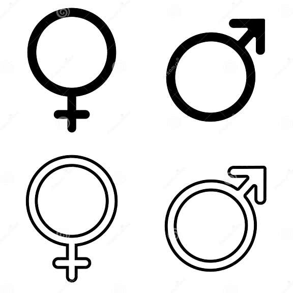 Ensemble Féminin Et Masculin De Vecteur Dicône De Type Collection Unisexe De Signe D