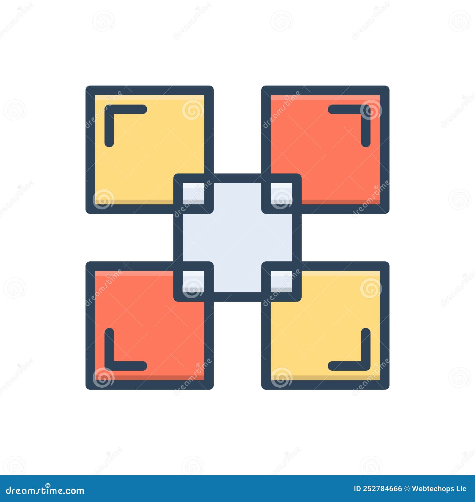 Color Illustration Icon for Ensemble, Altogether and Frame Stock Vector ...