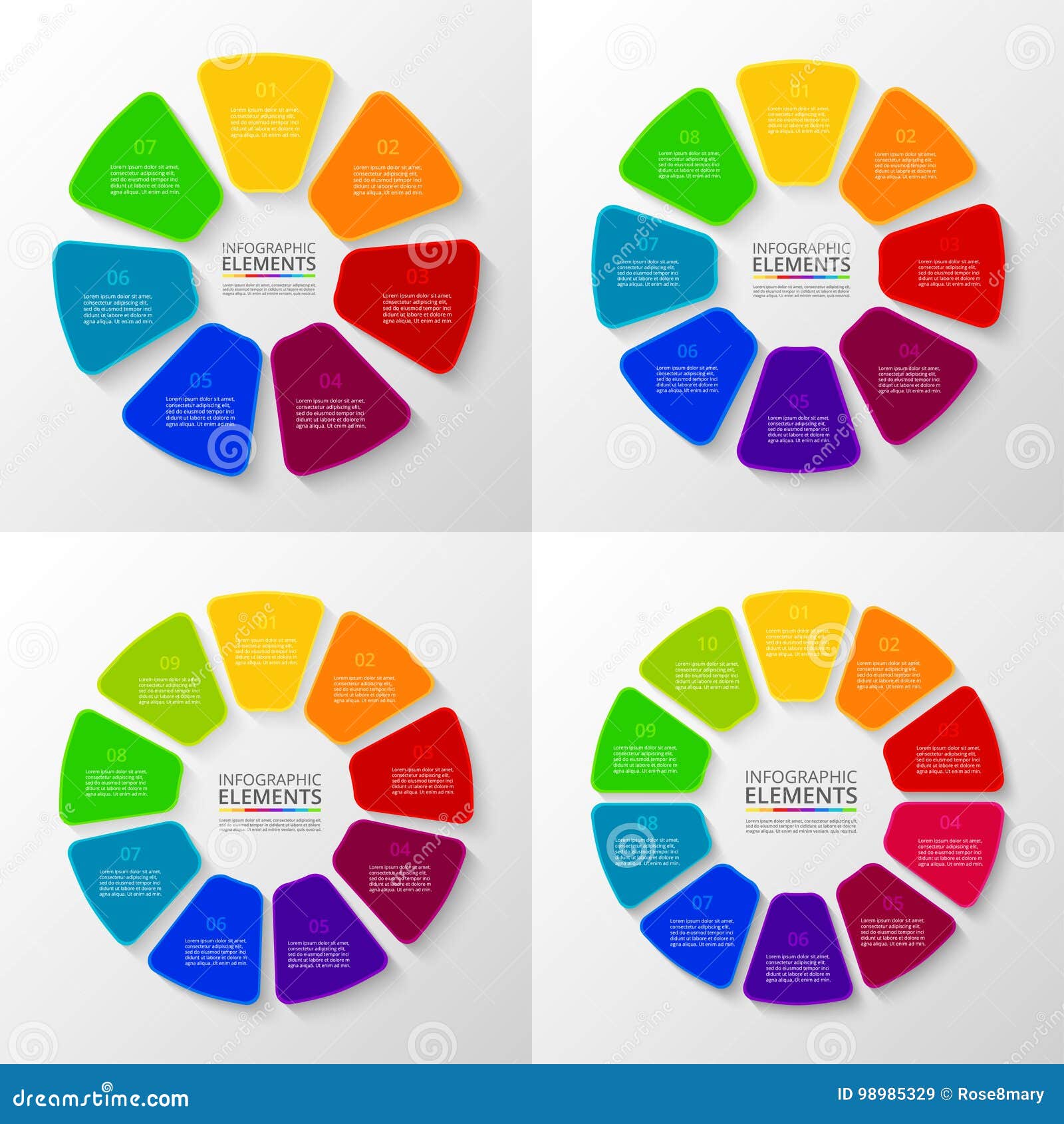 Ensemble Infographic De Cercle De Vecteur Illustration de Vecteur ...