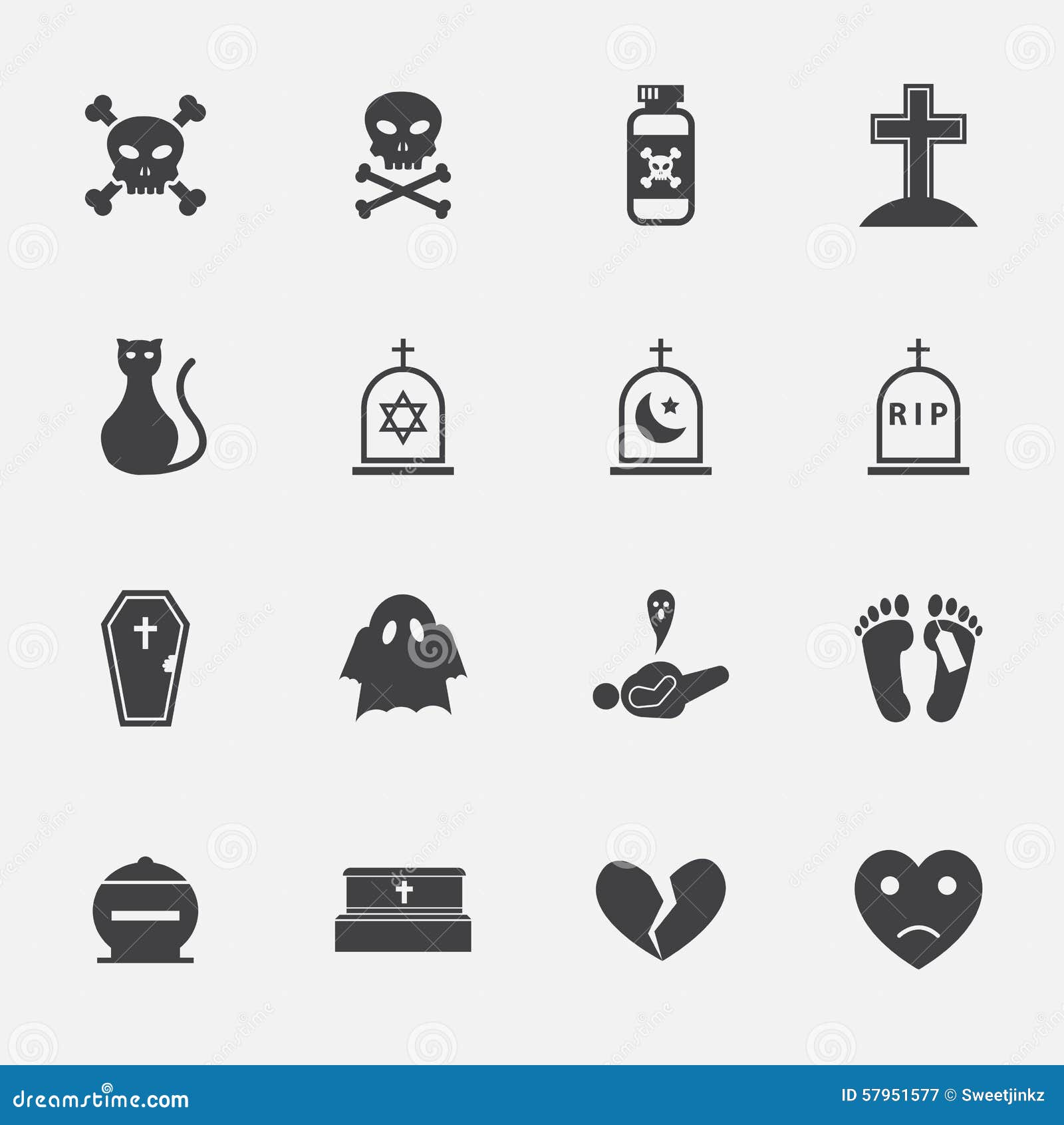 Ensemble mort d'icône illustration de vecteur. Illustration du internet ...