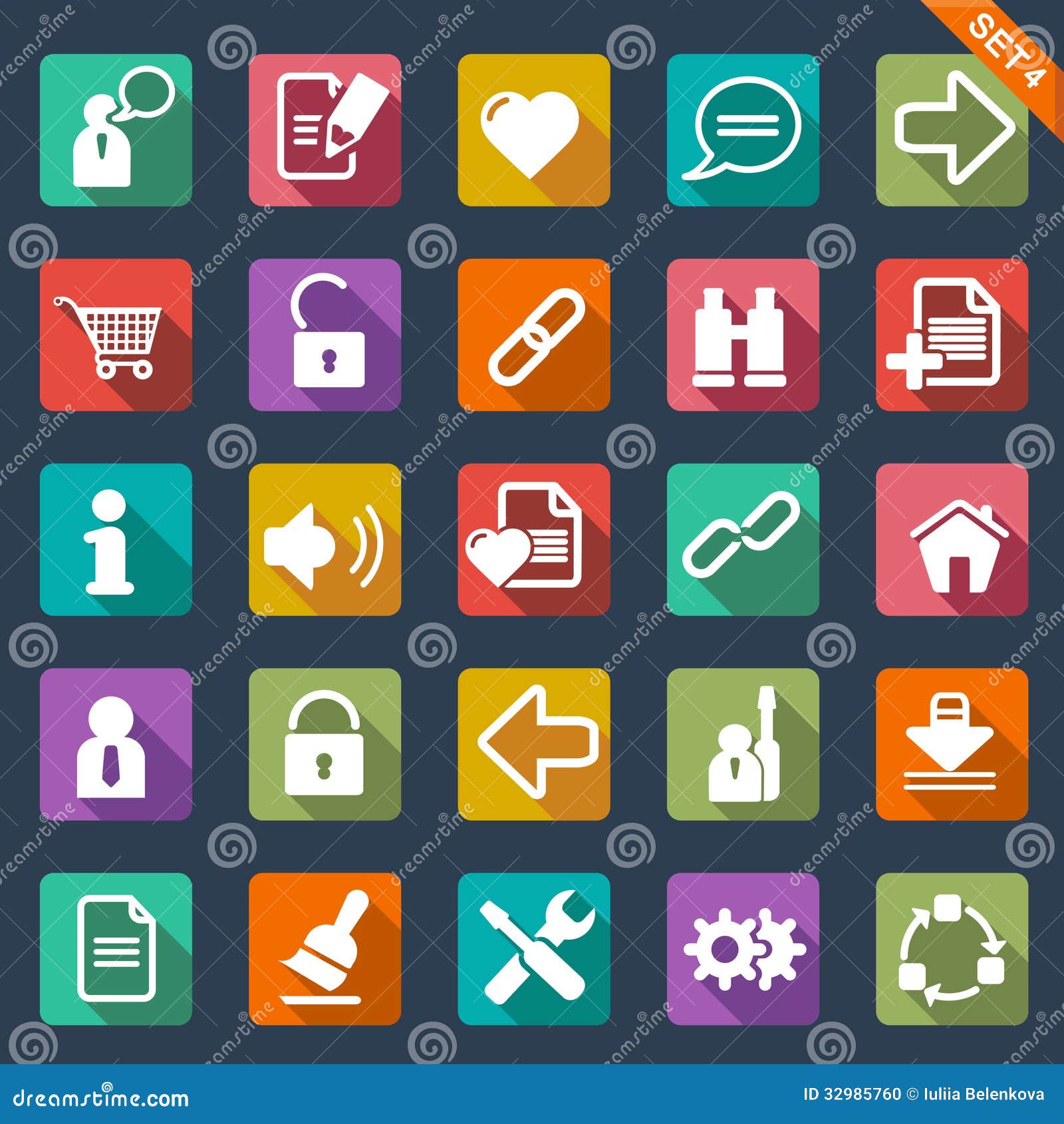 Ensemble plat d'icône illustration de vecteur. Illustration du peinture ...