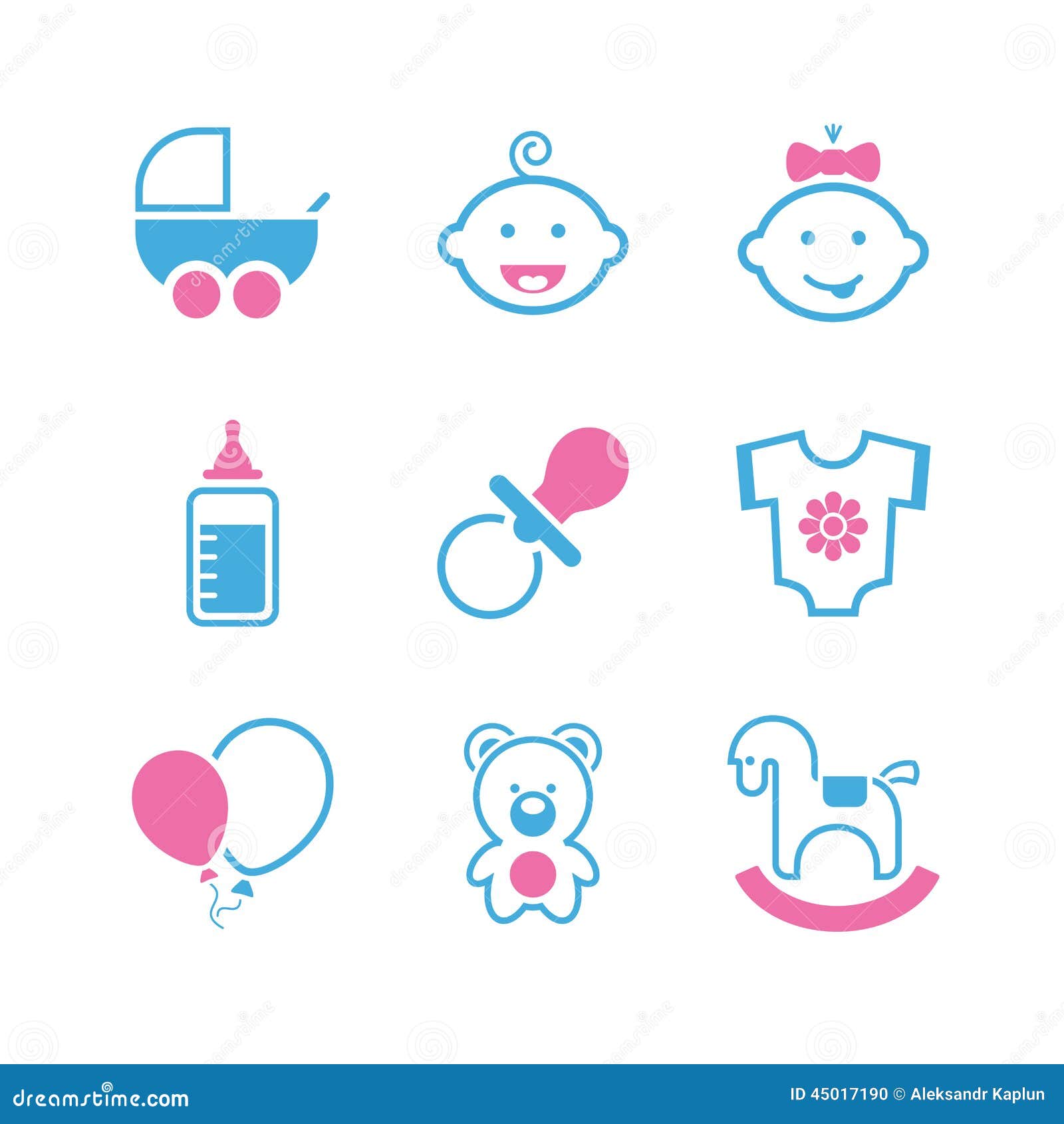 Ensemble Simple D'icône De Vecteur De Bébé Illustration de Vecteur ...