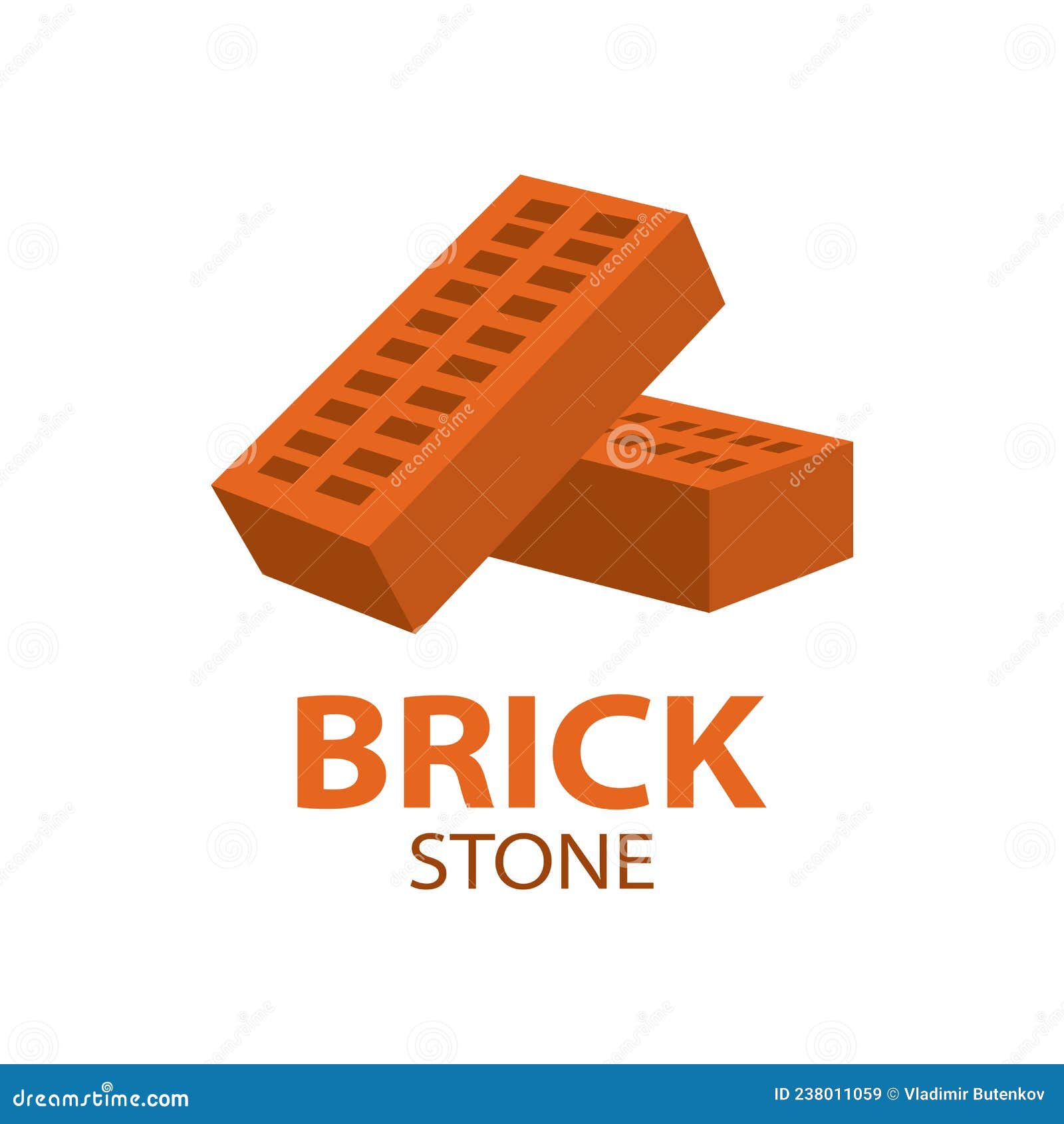 Ensemble Vectoriel De Logos Construction De Briques Illustration de ...