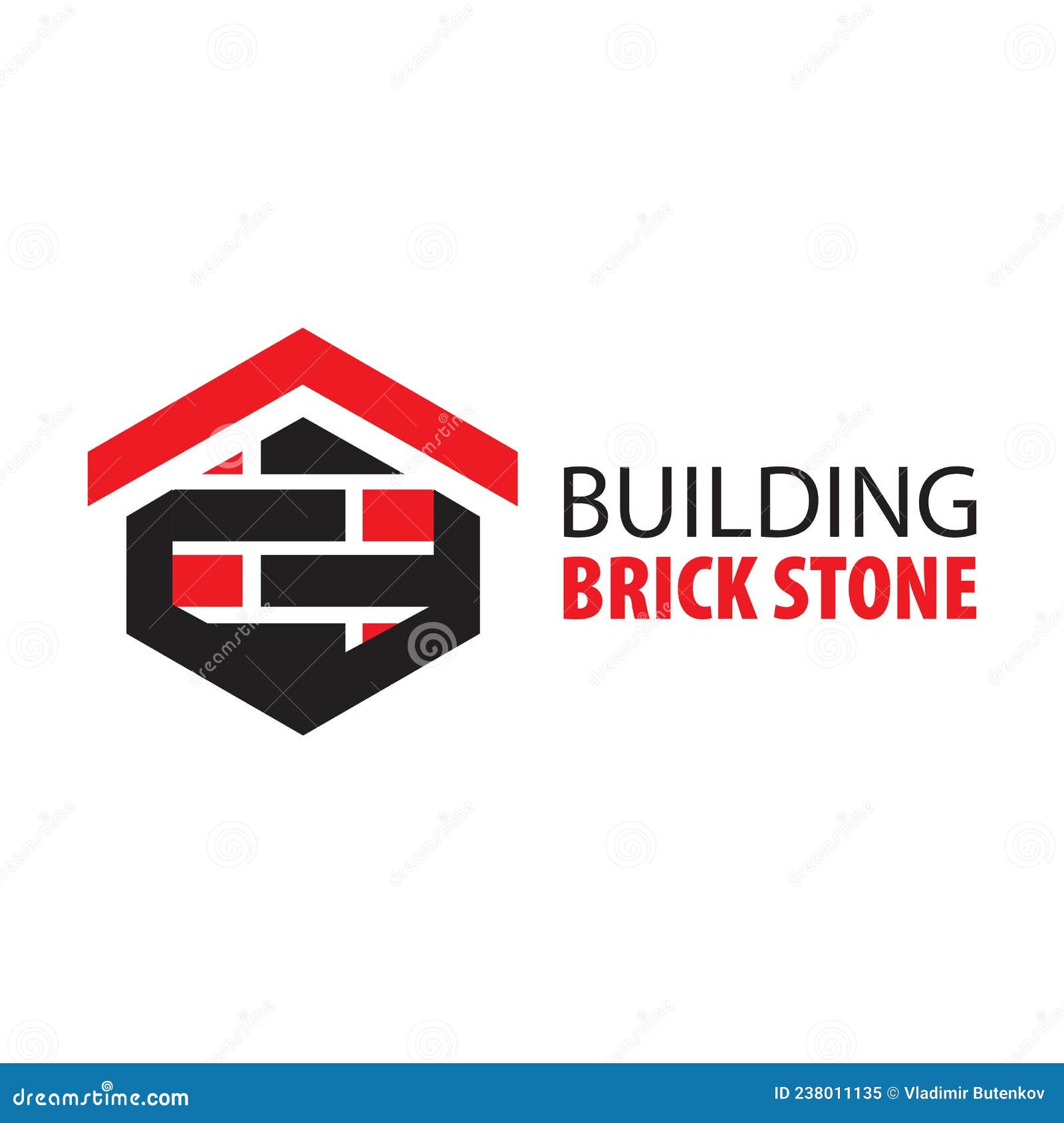 Ensemble Vectoriel De Logos Construction De Briques Illustration de ...