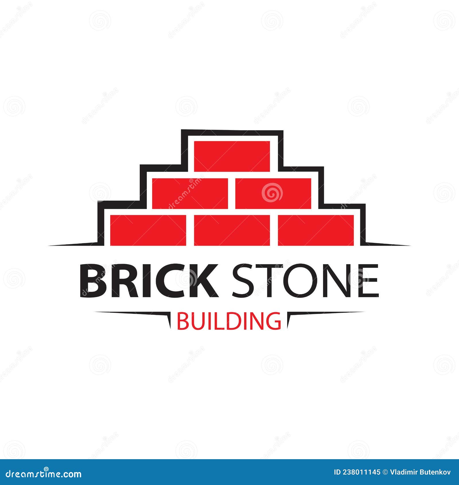 Ensemble Vectoriel De Logos Construction De Briques Illustration de ...